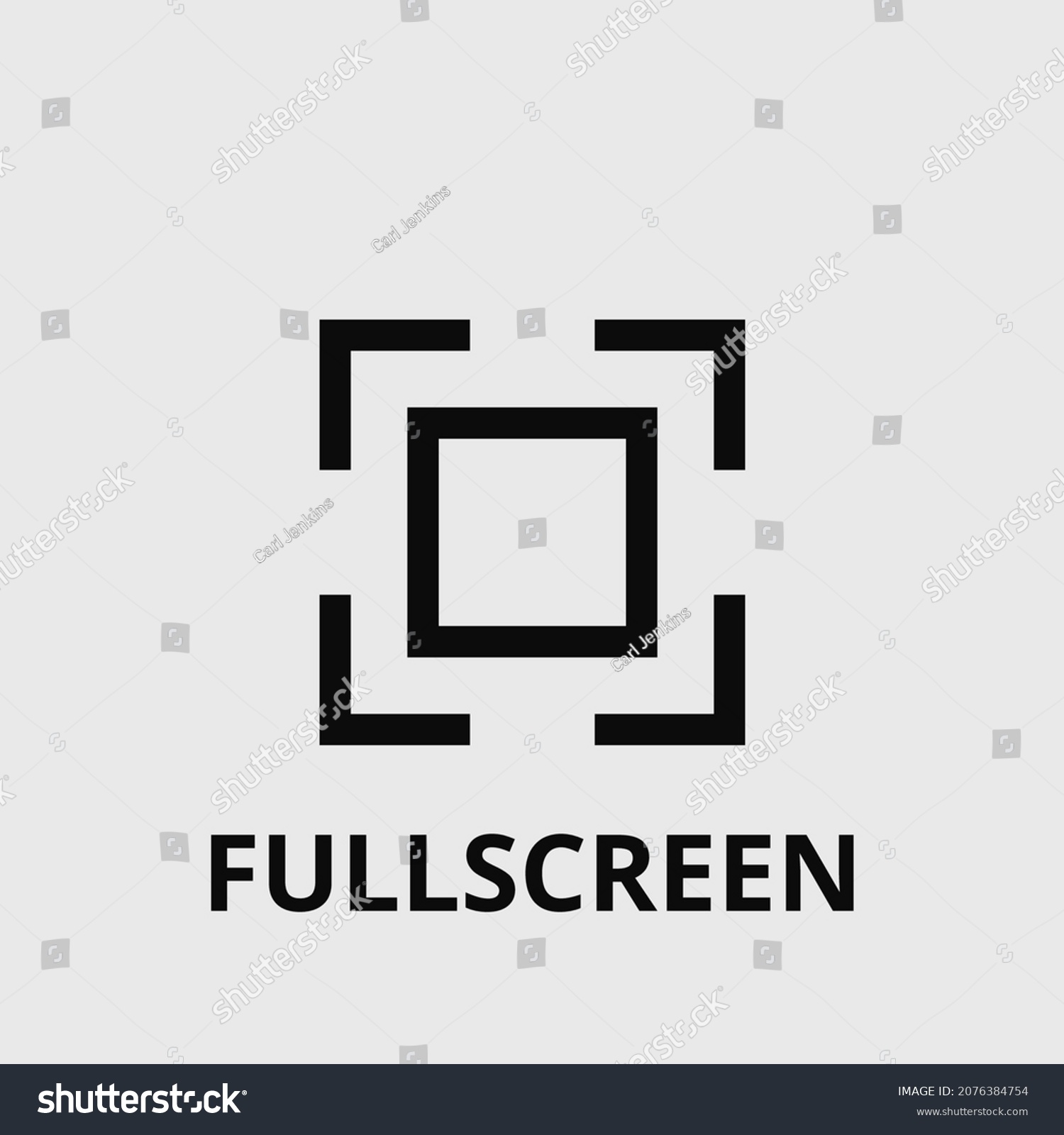 Fullscreen Vector Icon Thin Fullscreen Illustration Stock Vector ...