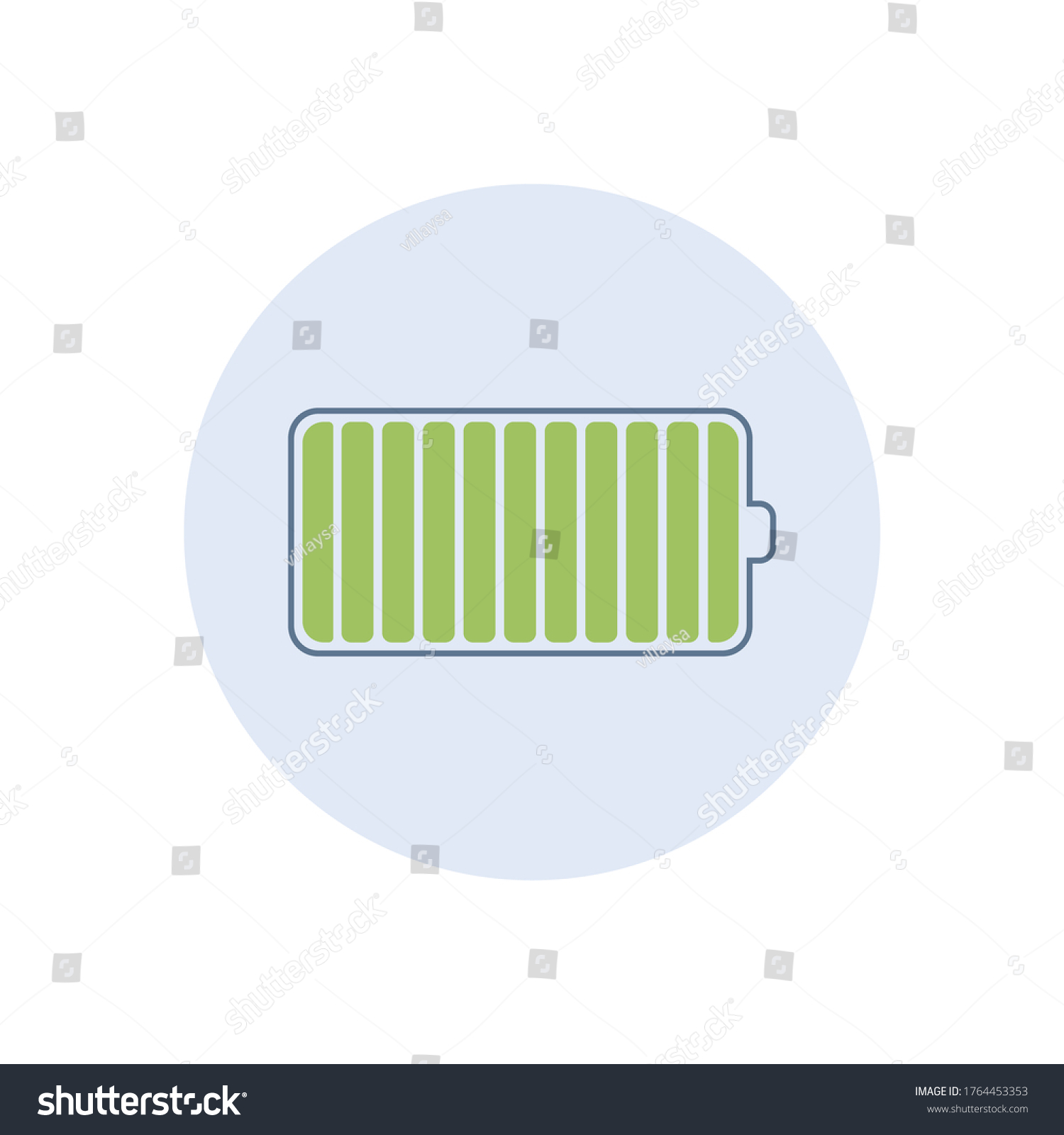 Fully Battery Icon Design Vector Illustration Stock Vector (Royalty ...