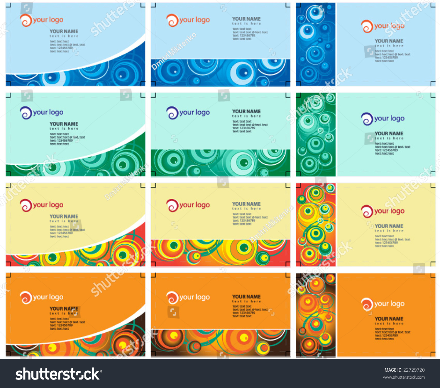 Fun Business Cards Vector File Stock Vector (Royalty Free) 22729720