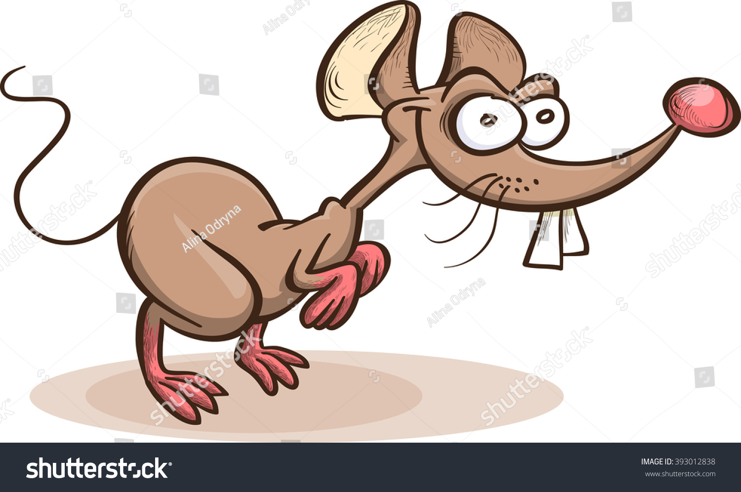 Fun Cartoon Mouse Vector Isolated On Stock Vector (Royalty Free) 393012838