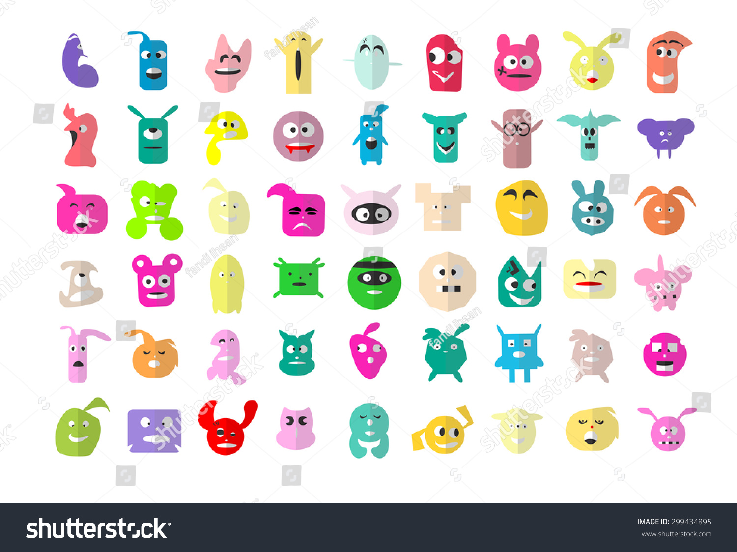 Fun Character Flat Cartoon Character Stock Vector (Royalty Free ...