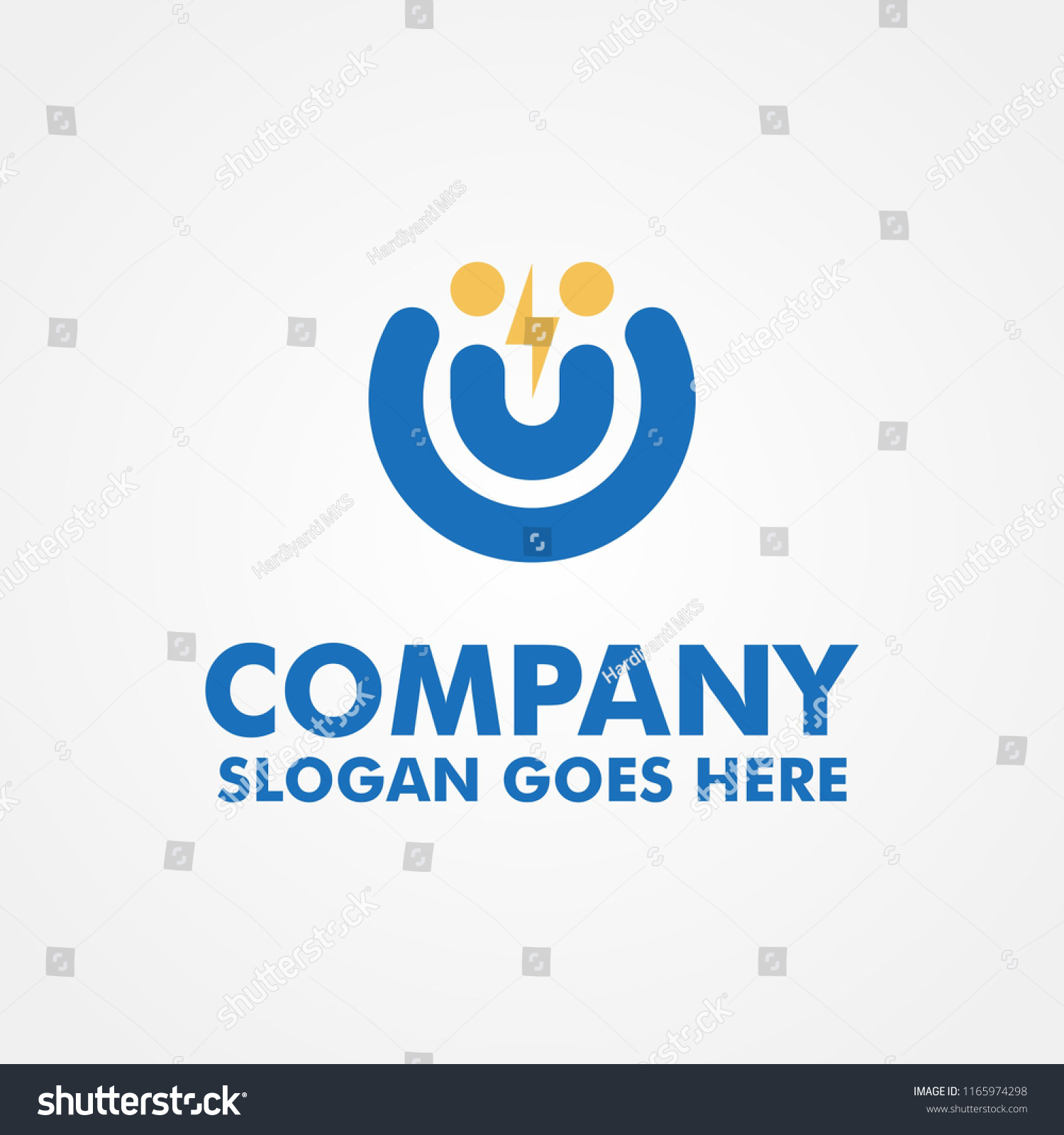 Fun Energy Logo Template Stock Vector (Royalty Free) 1165974298