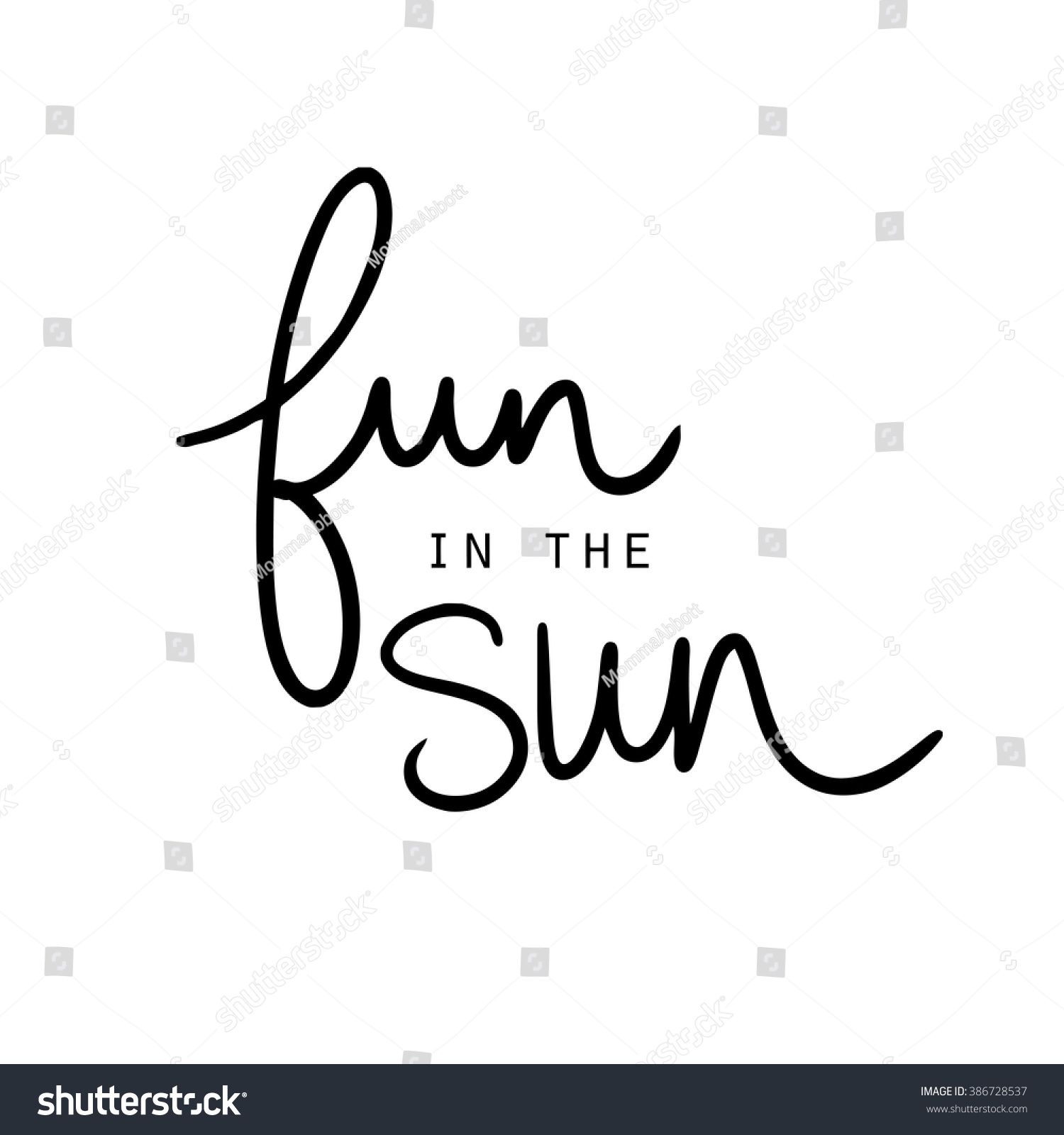 Fun Sun Typography Vector Stock Vector (Royalty Free) 386728537 ...