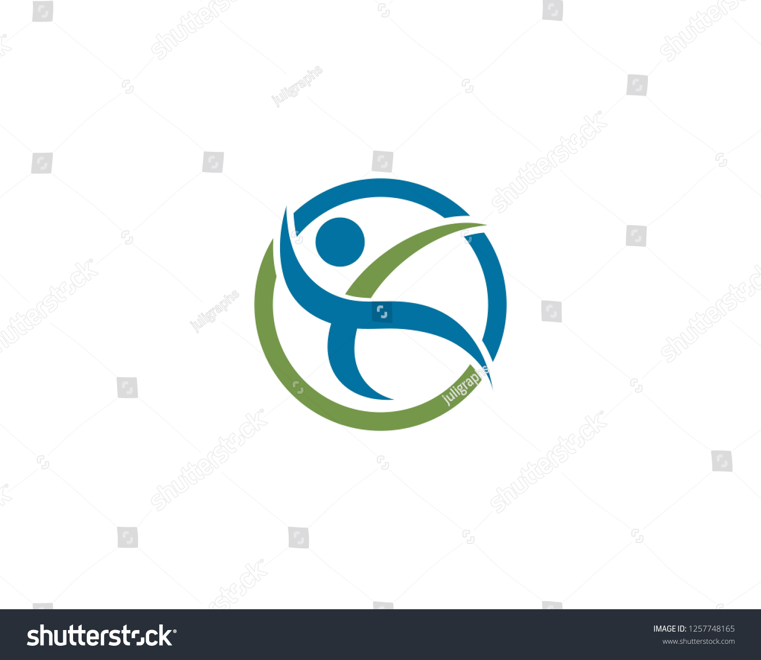Fun People Logo Template Stock Vector (Royalty Free) 1257748165