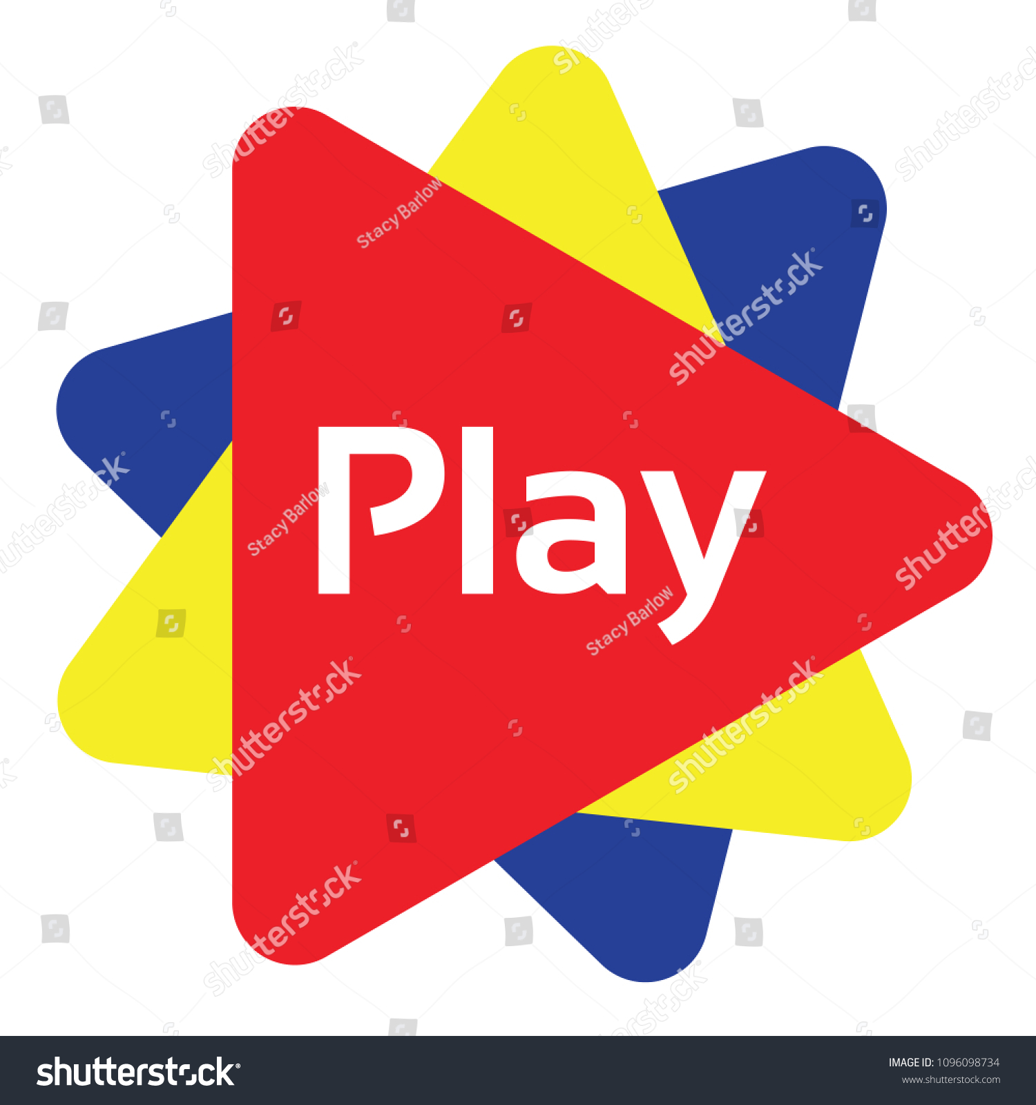Fun Play Star Logo Border Stock Vector (Royalty Free) 1096098734