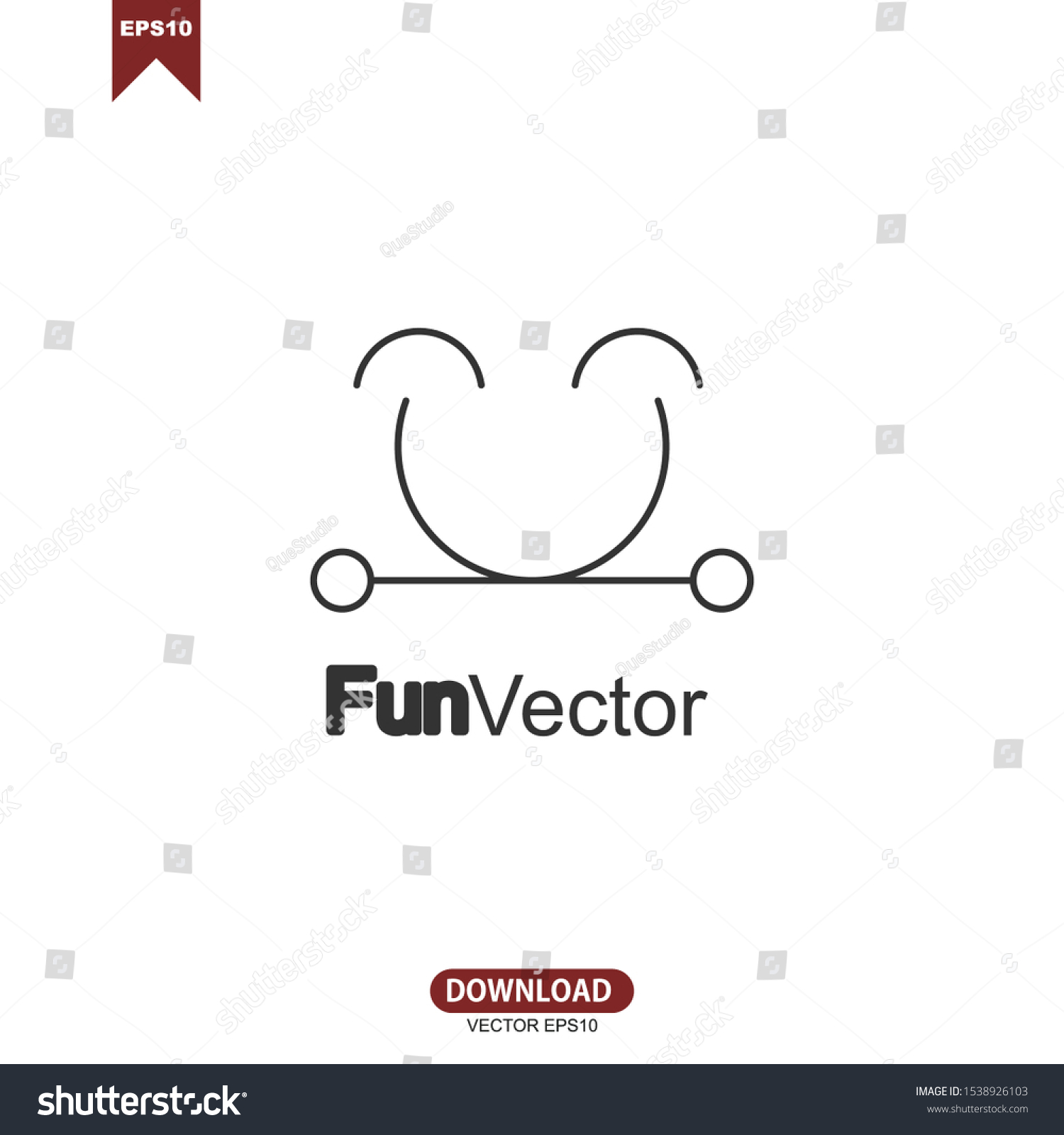 Fun Vector Art Concept Logo Icon Stock Vector (Royalty Free) 1538926103