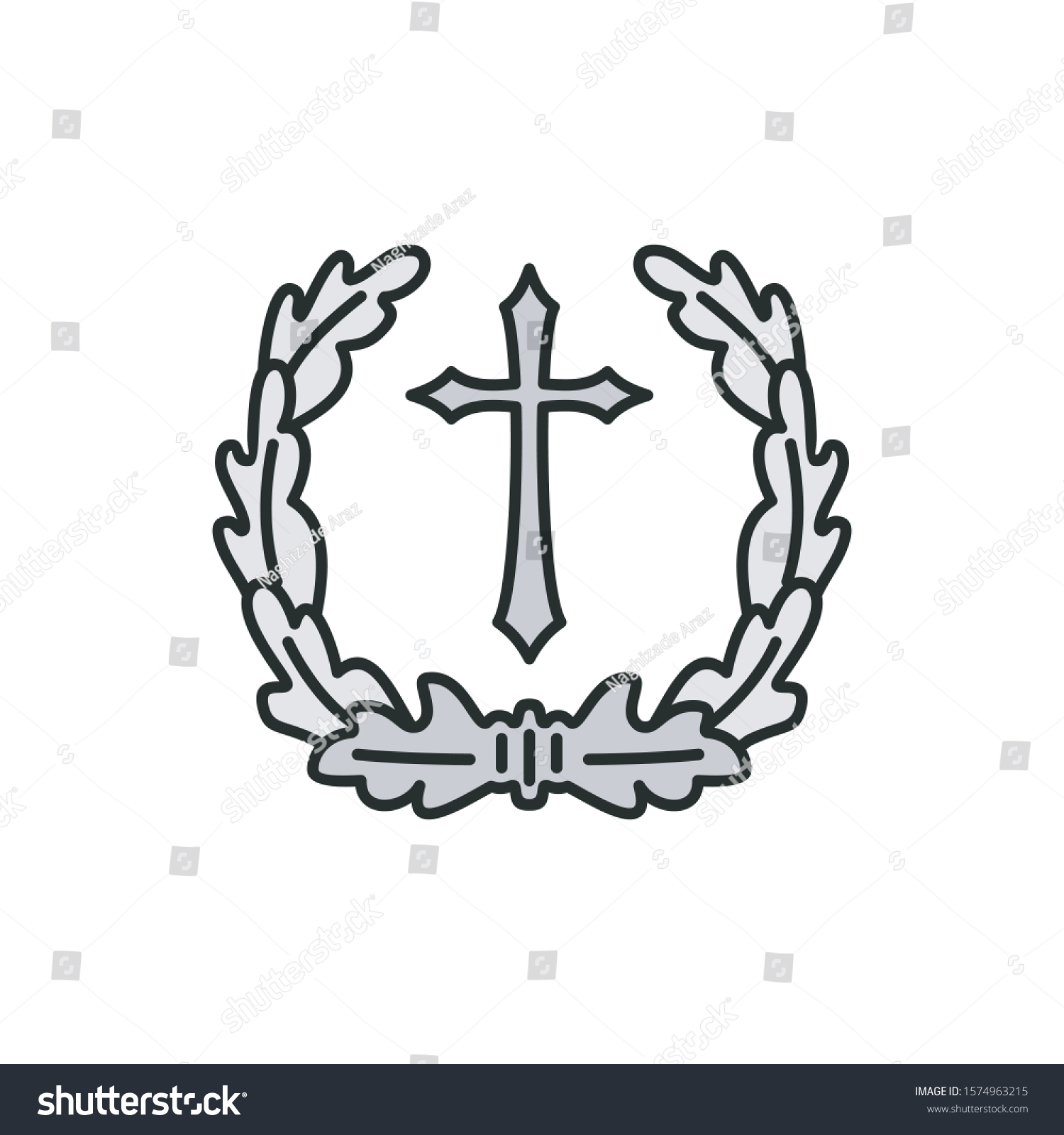 Funeral Logo Vector Illustration Transparent Background: เวกเตอร์สต็อก ...