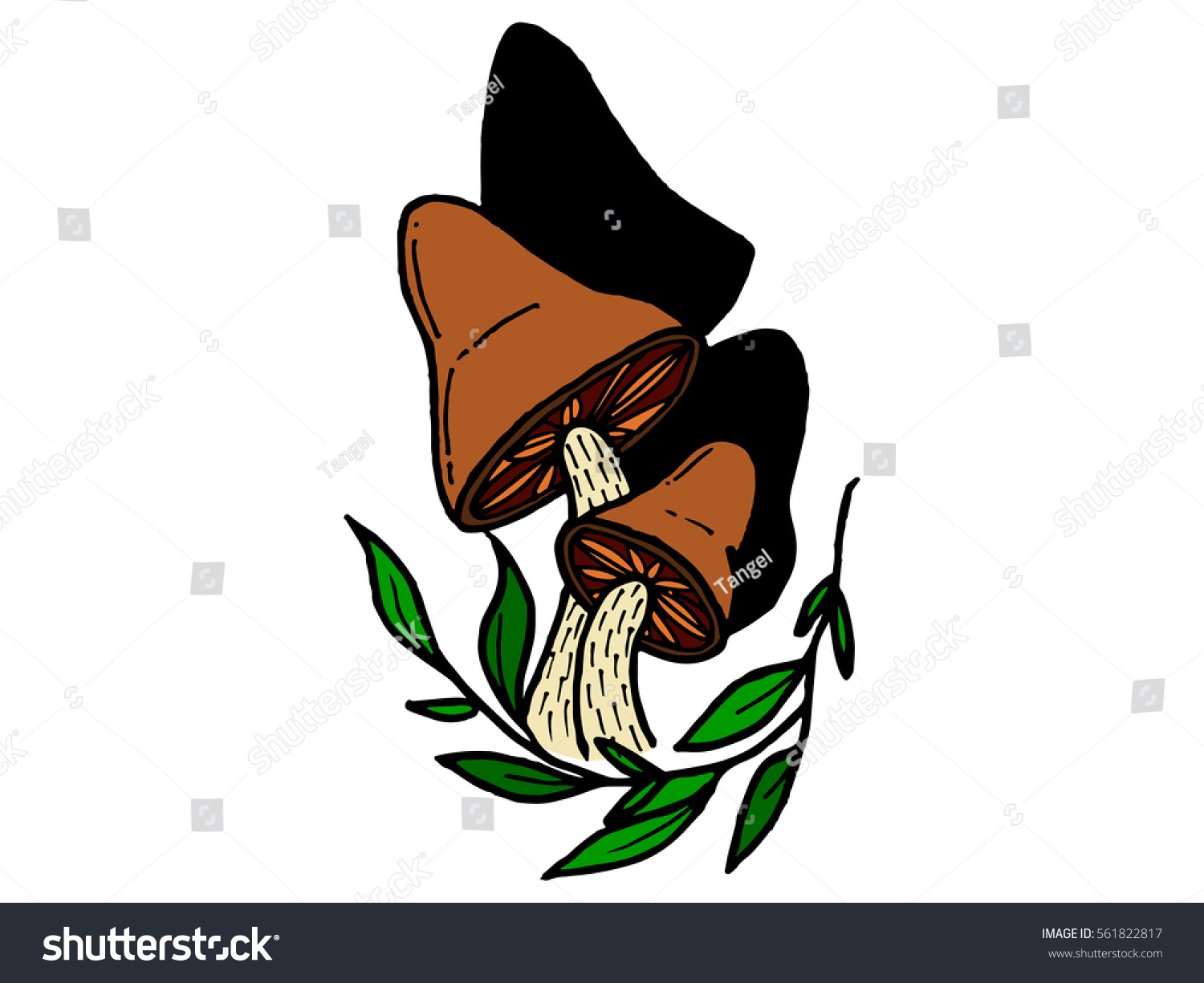 Fungus Vector Stock Vector (Royalty Free) 561822817 | Shutterstock