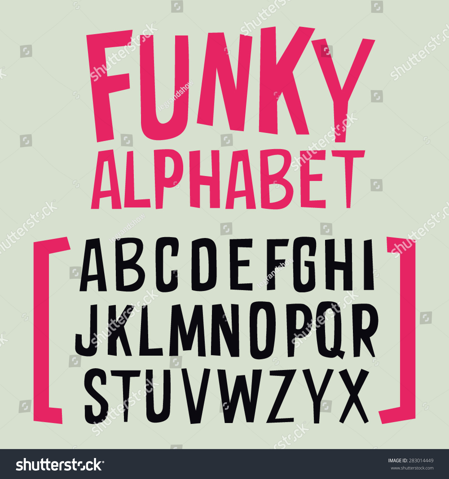 Funky Alphabet Vector Illustration Stock Vector (Royalty Free) 283014449