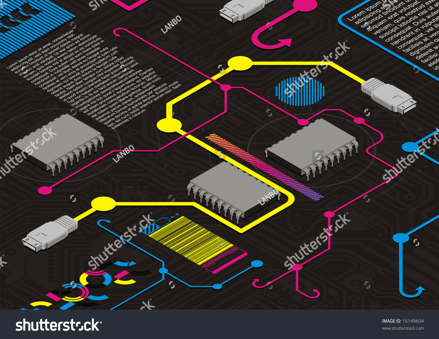 Funky Design Template Digital Age Stock Vector (Royalty Free) 16149604