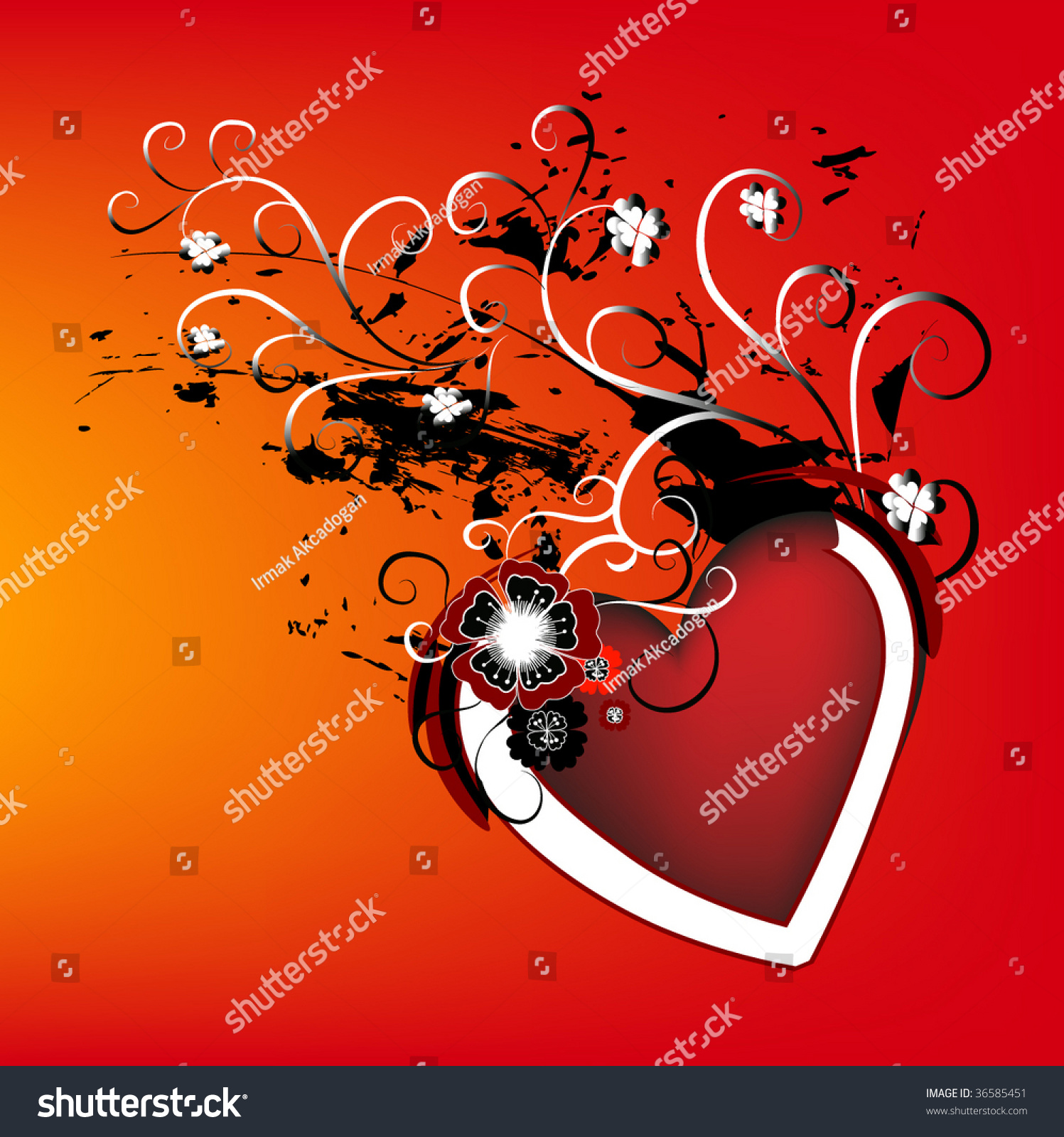 Funky Heart Stock Vector Illustration 36585451 : Shutterstock