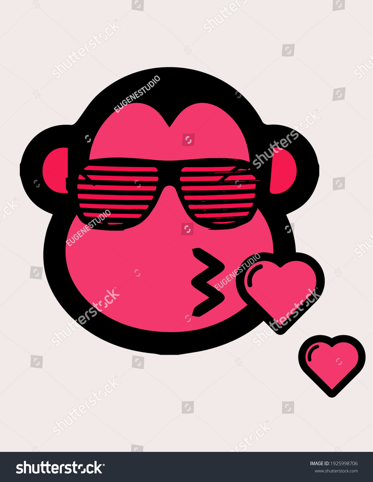 Mono Funky con logotipo retro de: vector de stock (libre de regalías ...