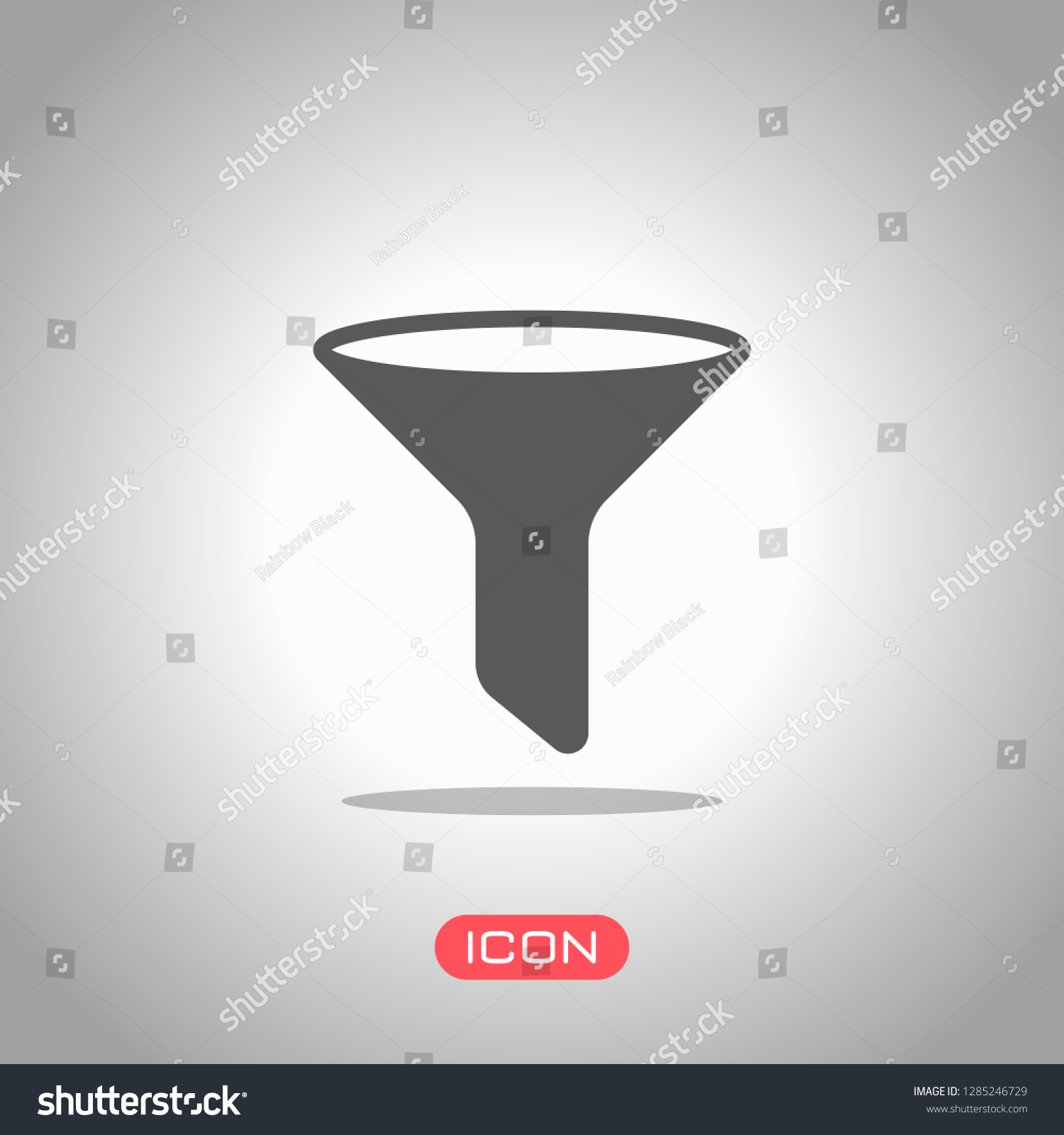 Funnel Filter Icon Icon Under Spotlight Stock Vector (Royalty Free ...