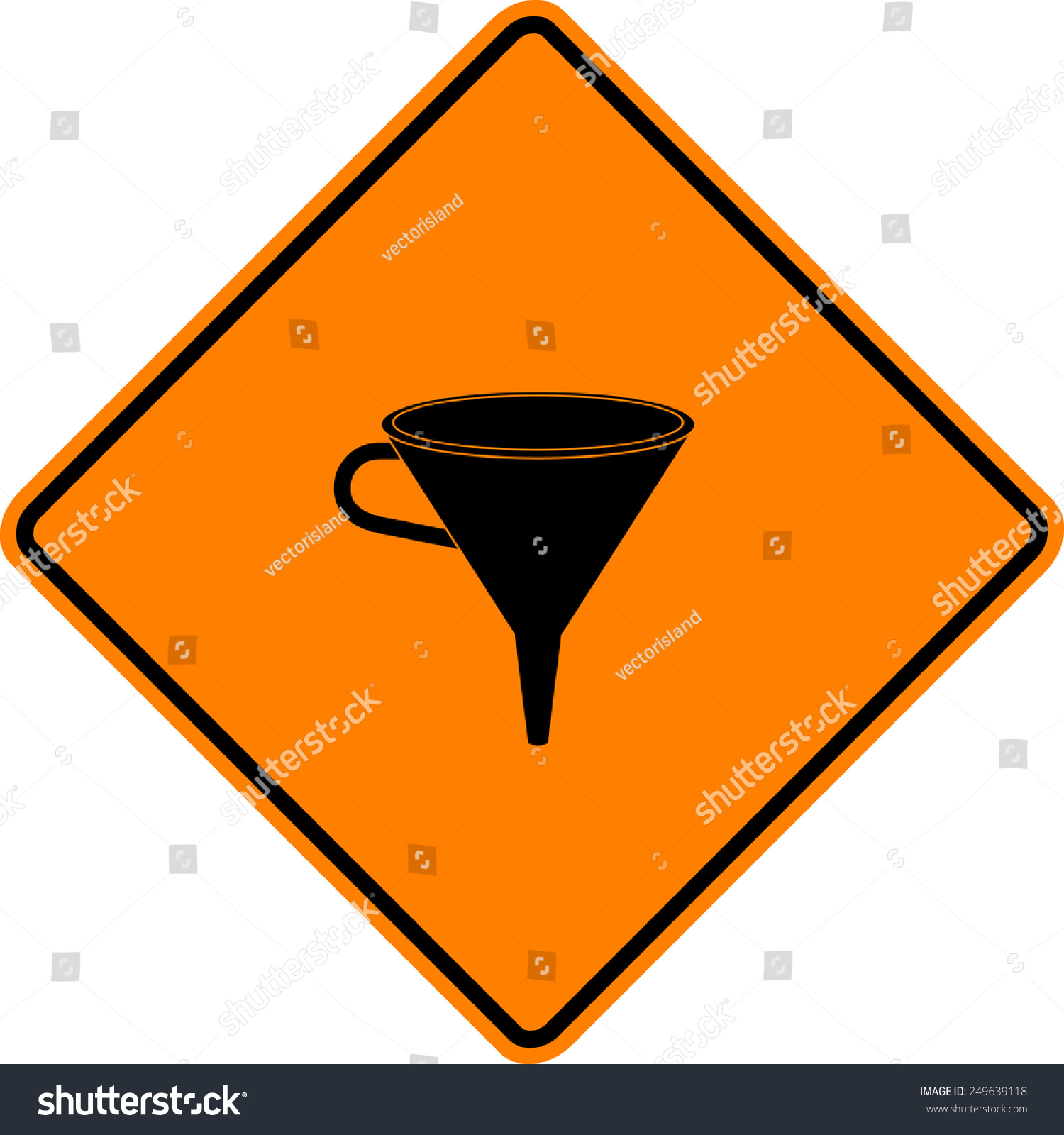 Funnel Sign Stock Vector (Royalty Free) 249639118