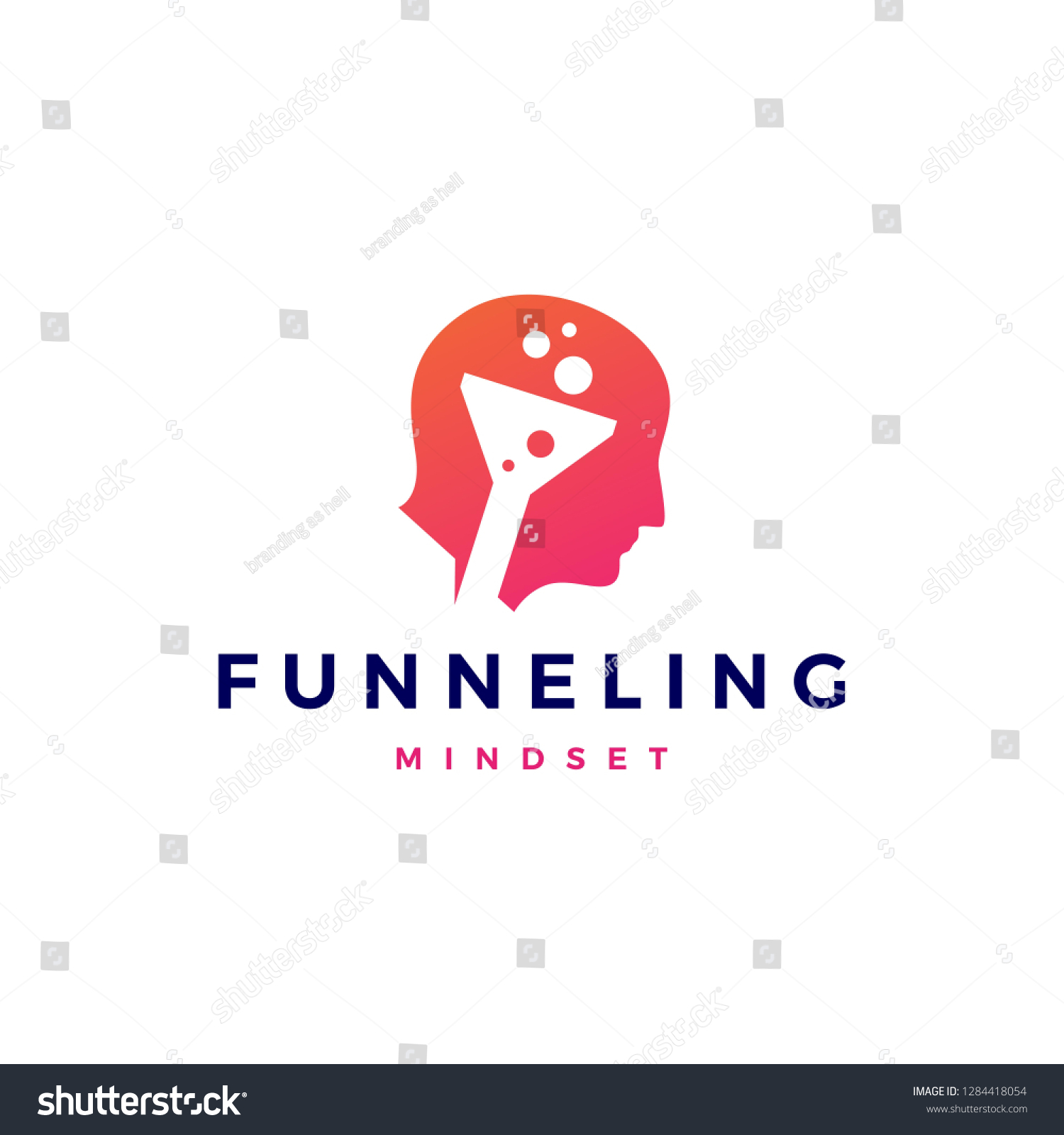Funneling Mindset Logo Icon Vector Illustration Stock Vector (Royalty ...