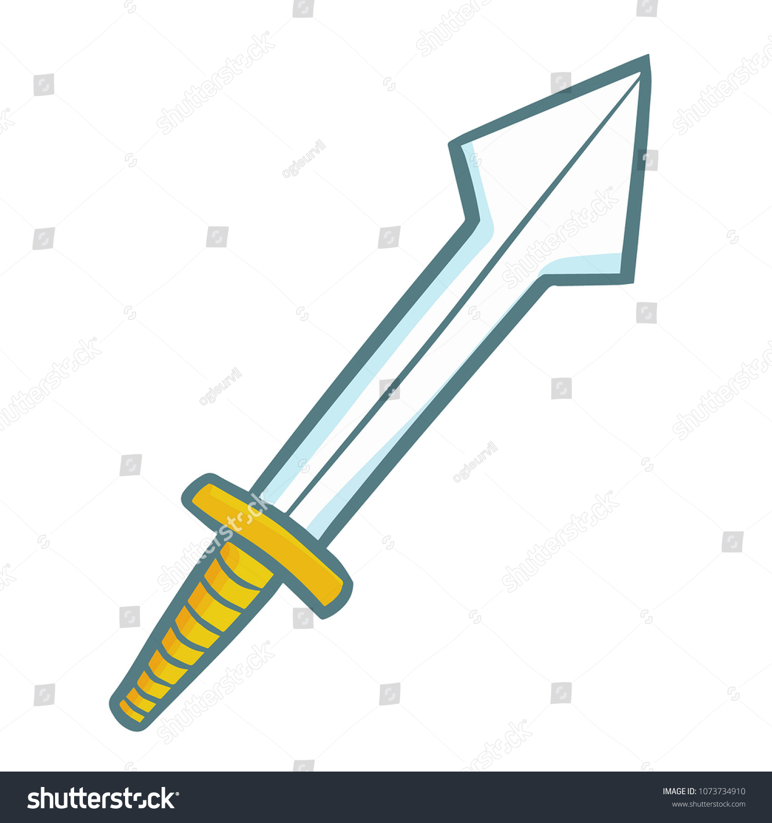 Funny Cool Sword Vector Stock Vector (Royalty Free) 1073734910 ...