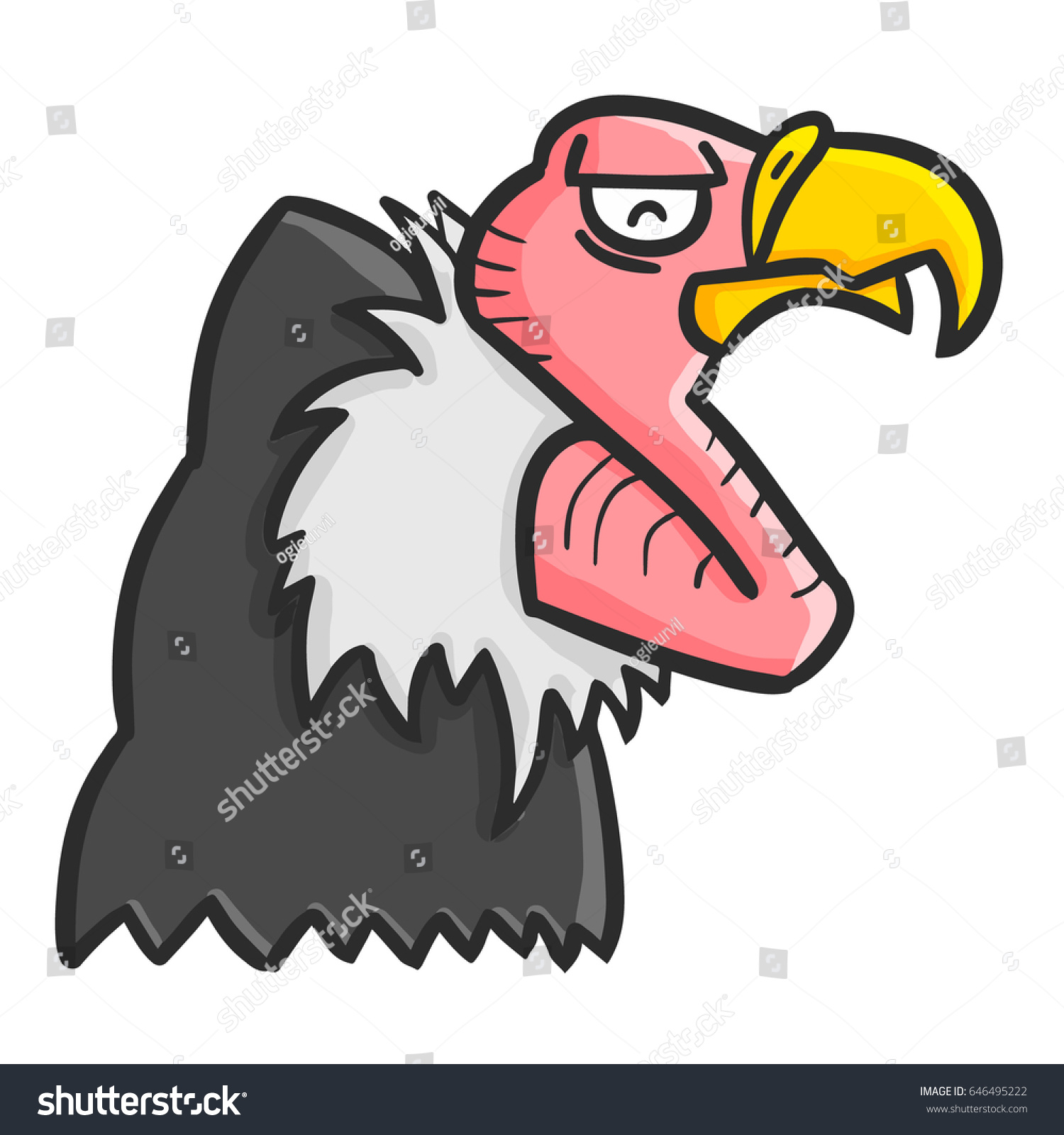 Funny Scary Vultures Vector Stock Vector (Royalty Free) 646495222 ...