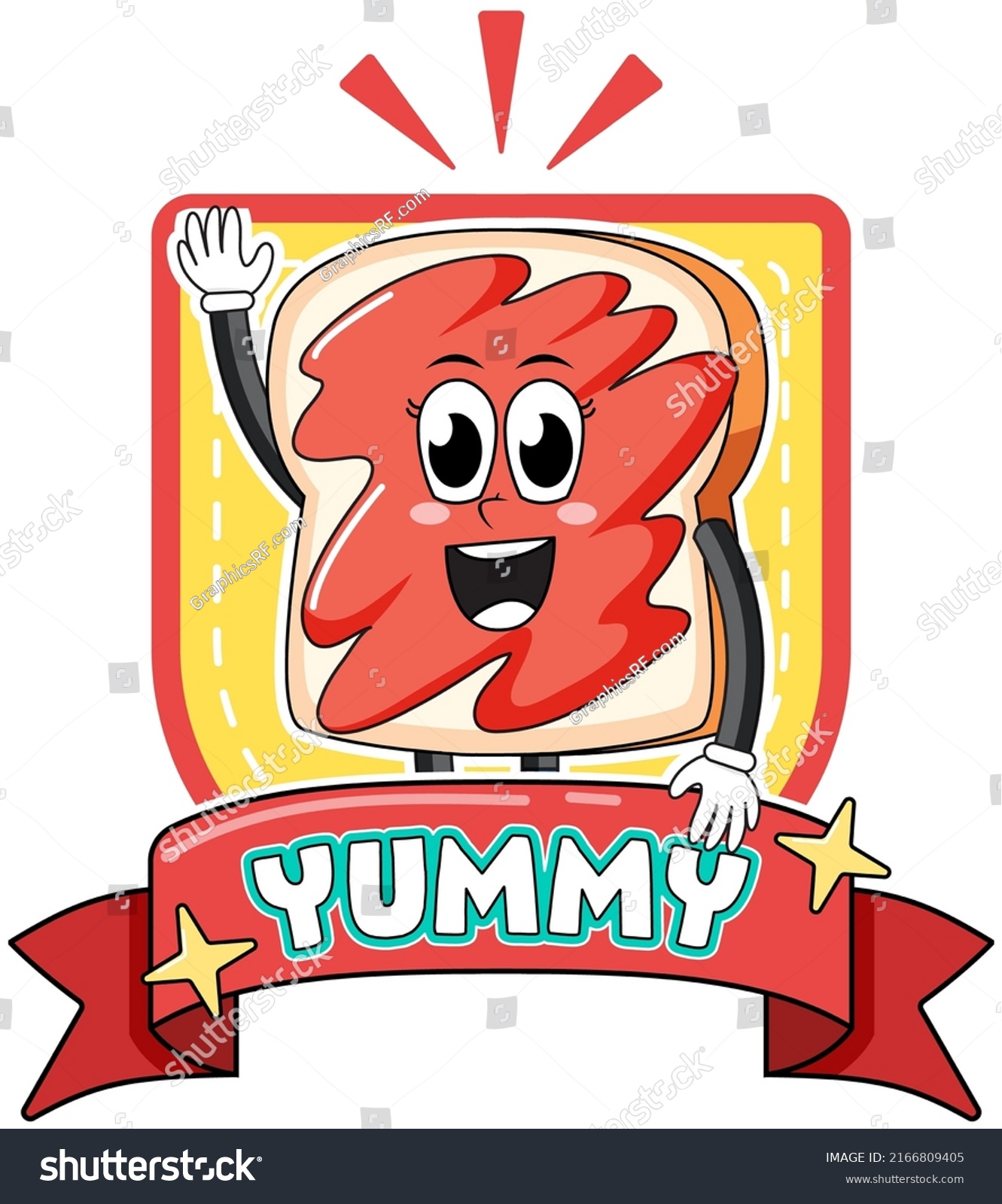 Funny Bread Cartoon Character Illustration Stock Vector (Royalty Free ...