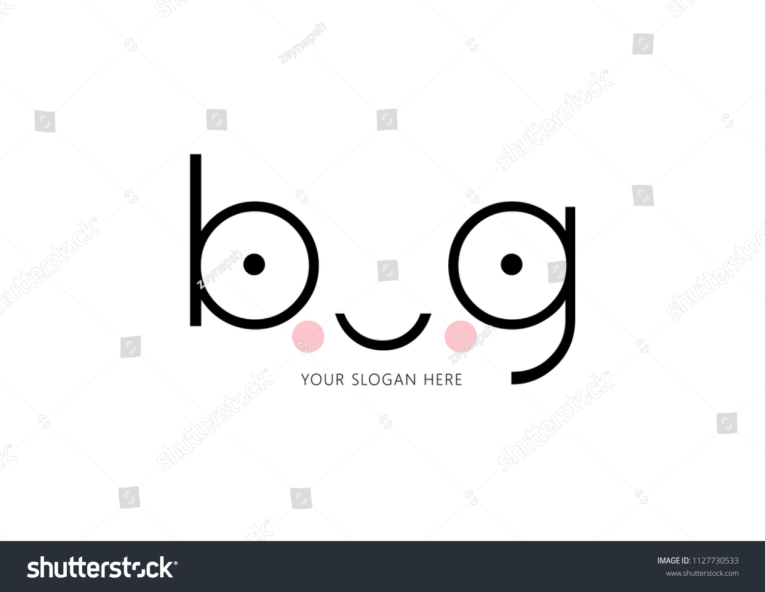 Funny Bug Face Logo Design Stock Vector (Royalty Free) 1127730533 ...