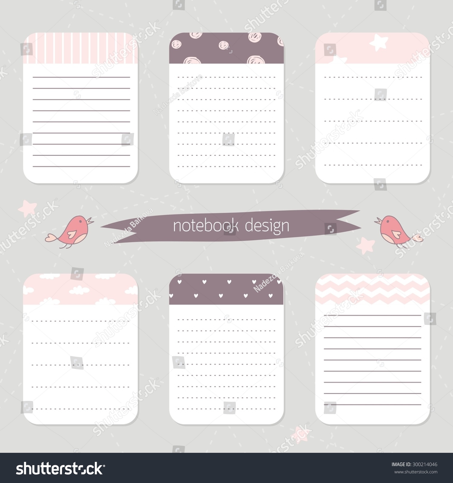 Funny Cards Notes Stickers Labels Vector Stock Vector (Royalty Free ...