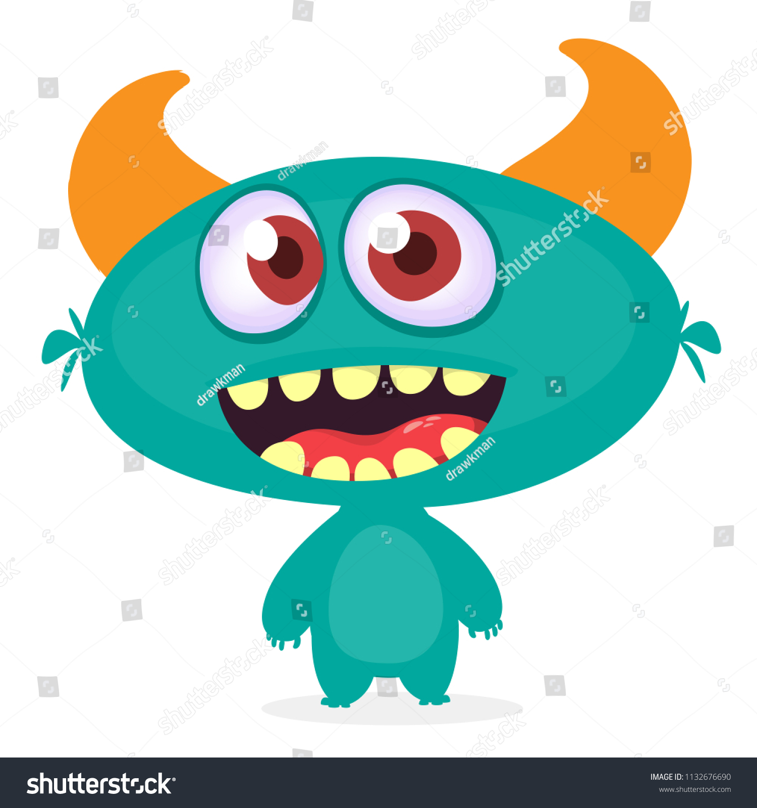 Funny Cartoon Alien Vector Illustration Stock Vector (Royalty Free ...