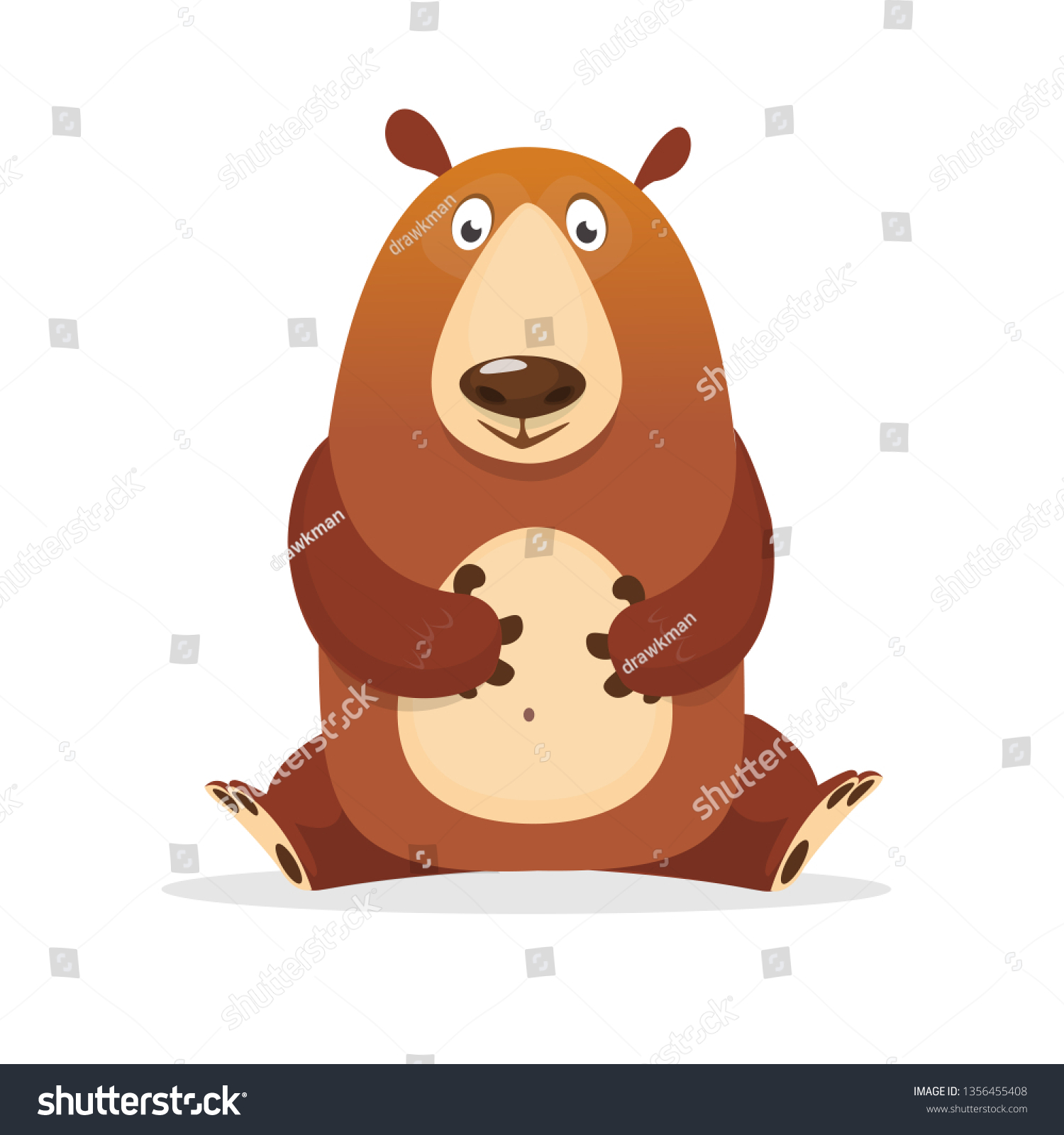 Funny Cartoon Bear Vector Illustration Stock Vector (Royalty Free ...