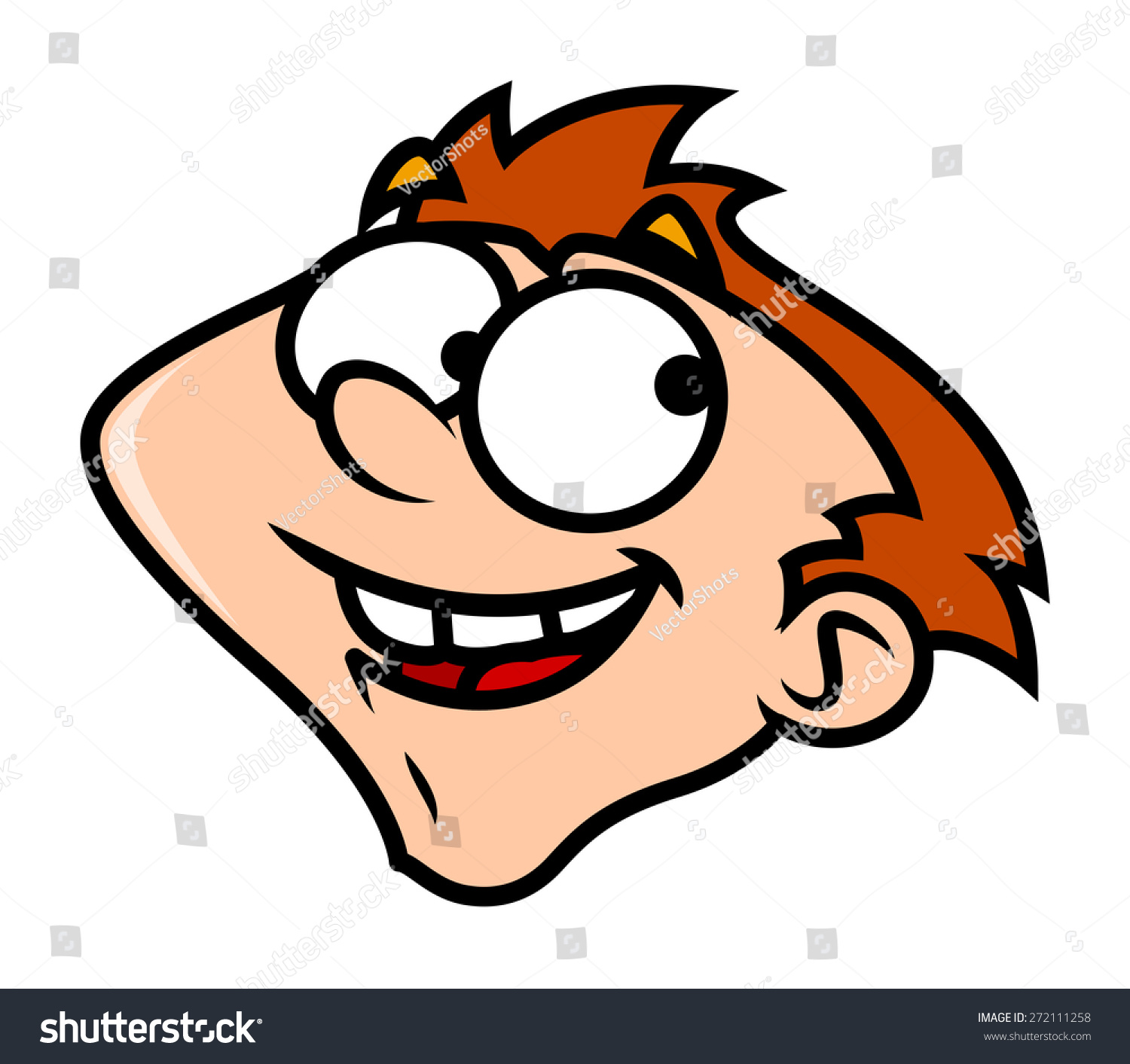 Funny Cartoon Boy Thinking Face: เวกเตอร์สต็อก (ปลอดค่าลิขสิทธิ์ ...