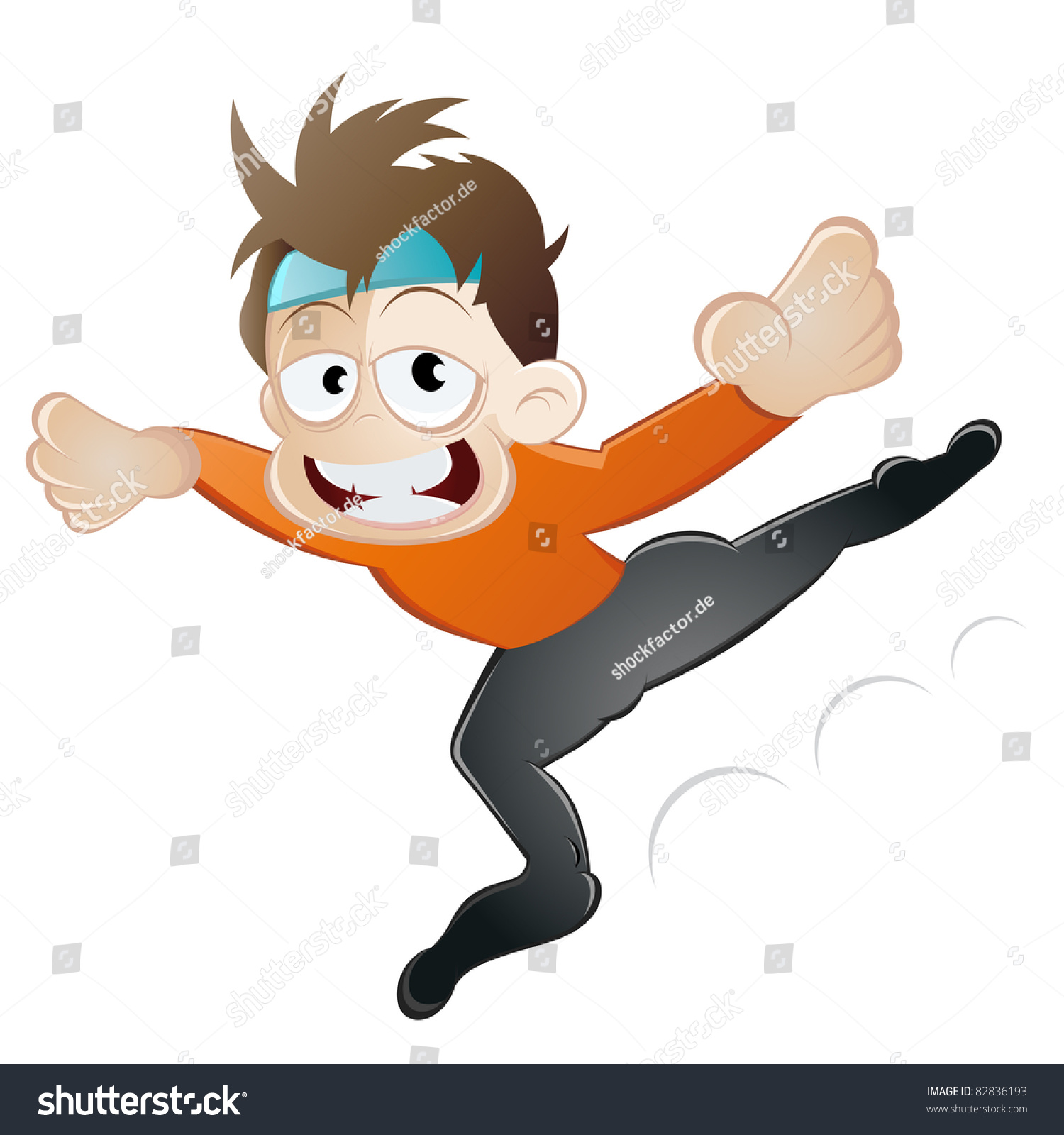 Funny Cartoon Dancer Stock Vector 82836193 - Shutterstock