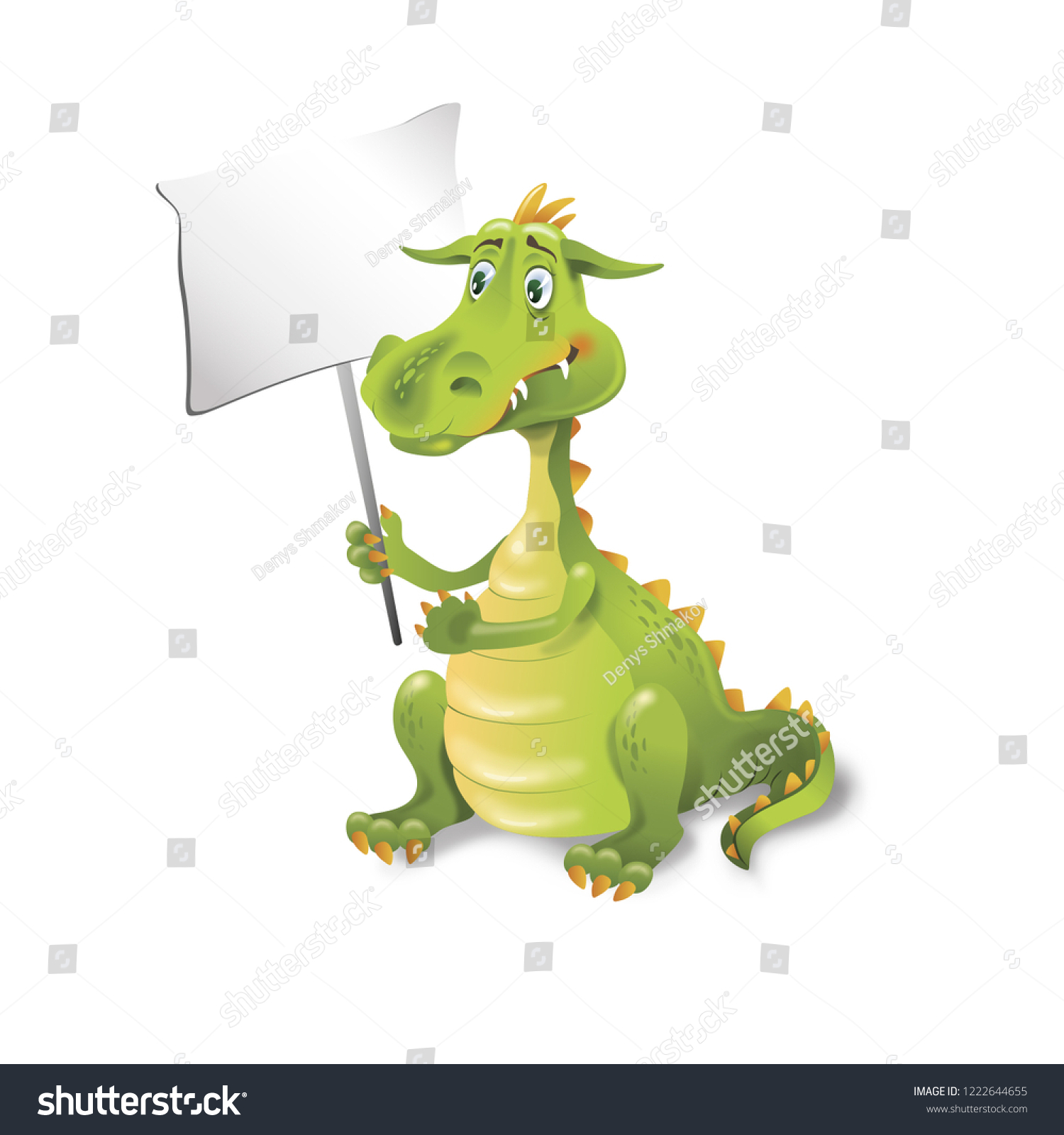 Funny Cartoon Dragon Stock Vector (Royalty Free) 1222644655 | Shutterstock