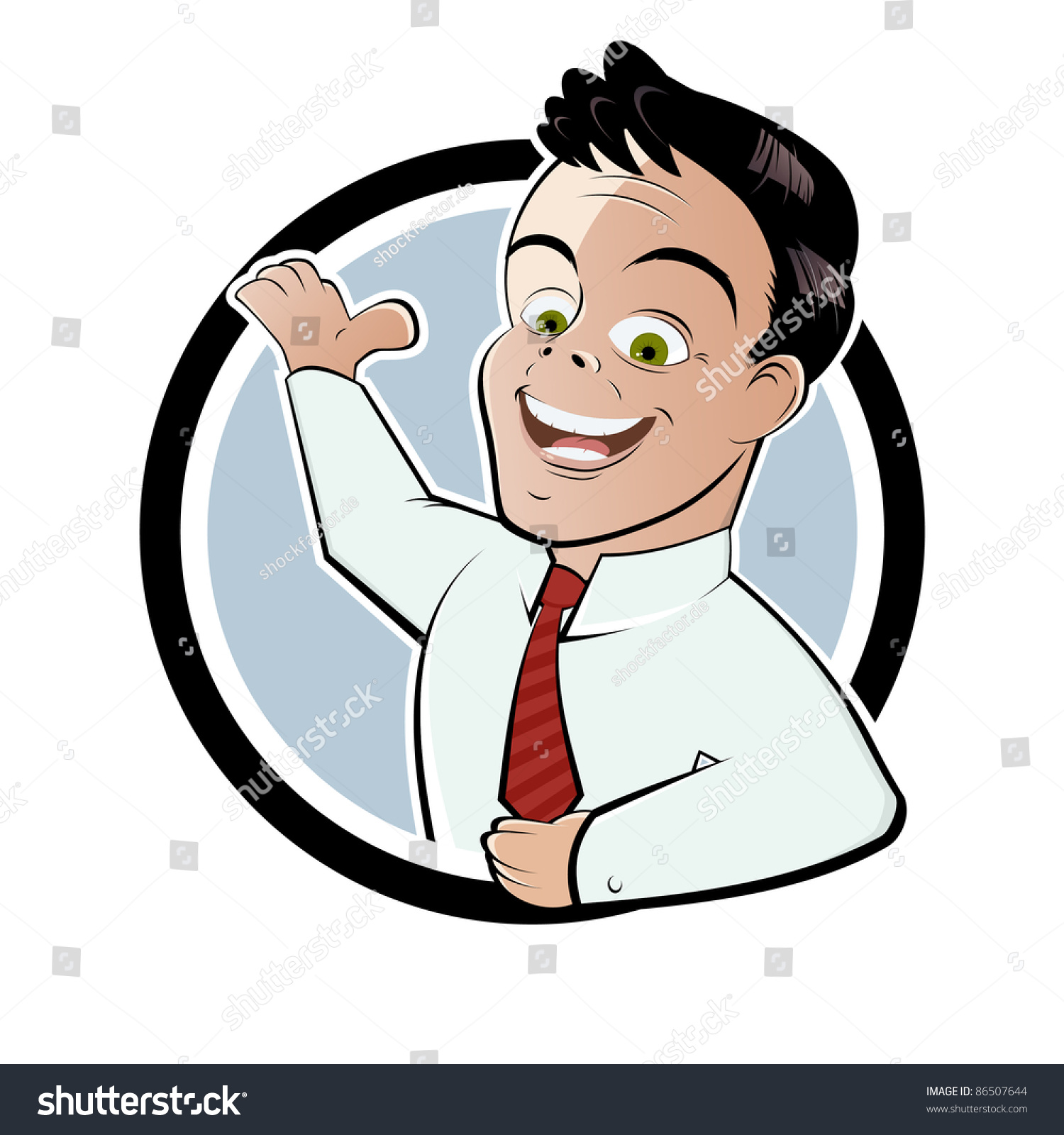 Funny Cartoon Manager Stock Vector 86507644 - Shutterstock