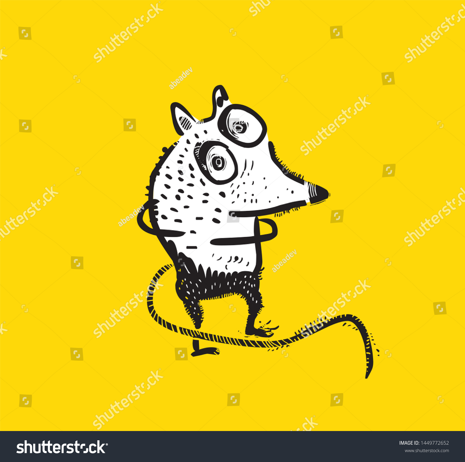 Funny Cartoon Mouse Vector Illustration Stock Vector (Royalty Free ...