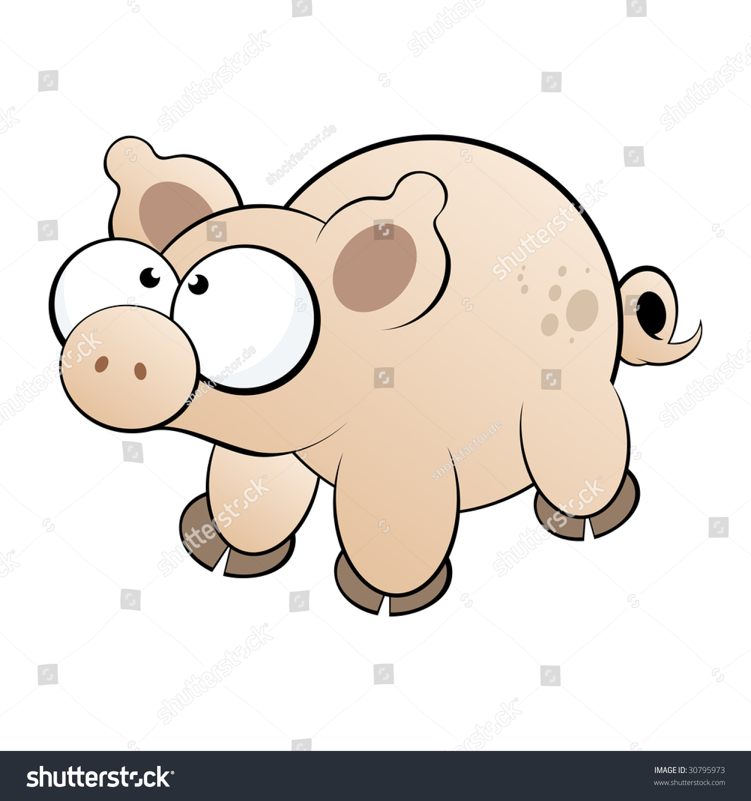 Funny Cartoon Pig Stock Vector (Royalty Free) 30795973 - Shutterstock