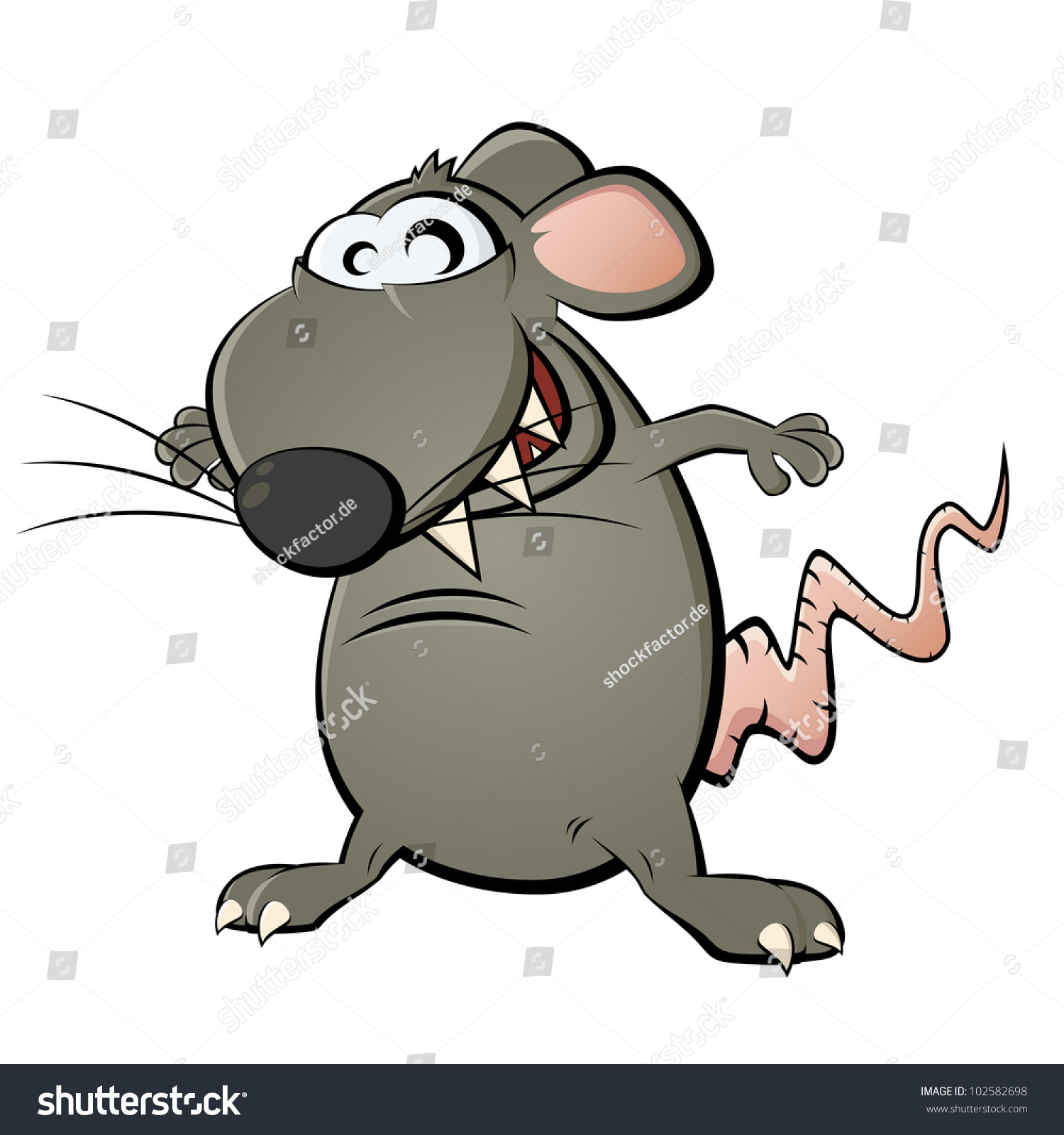 Funny Cartoon Rat Stock Vector 102582698 - Shutterstock