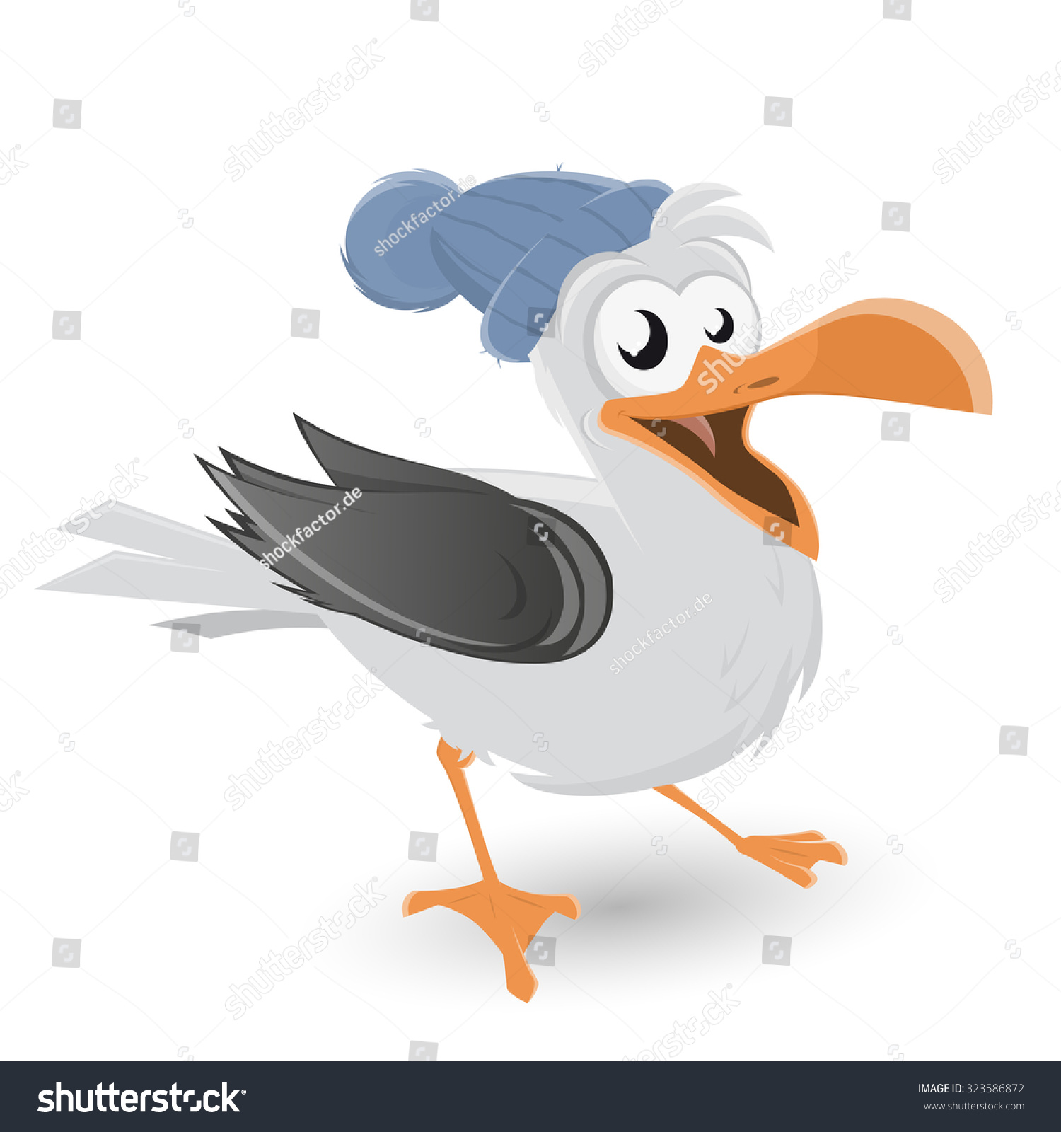 Funny Cartoon Seagull: เวกเตอร์สต็อก (ปลอดค่าลิขสิทธิ์) 323586872 ...