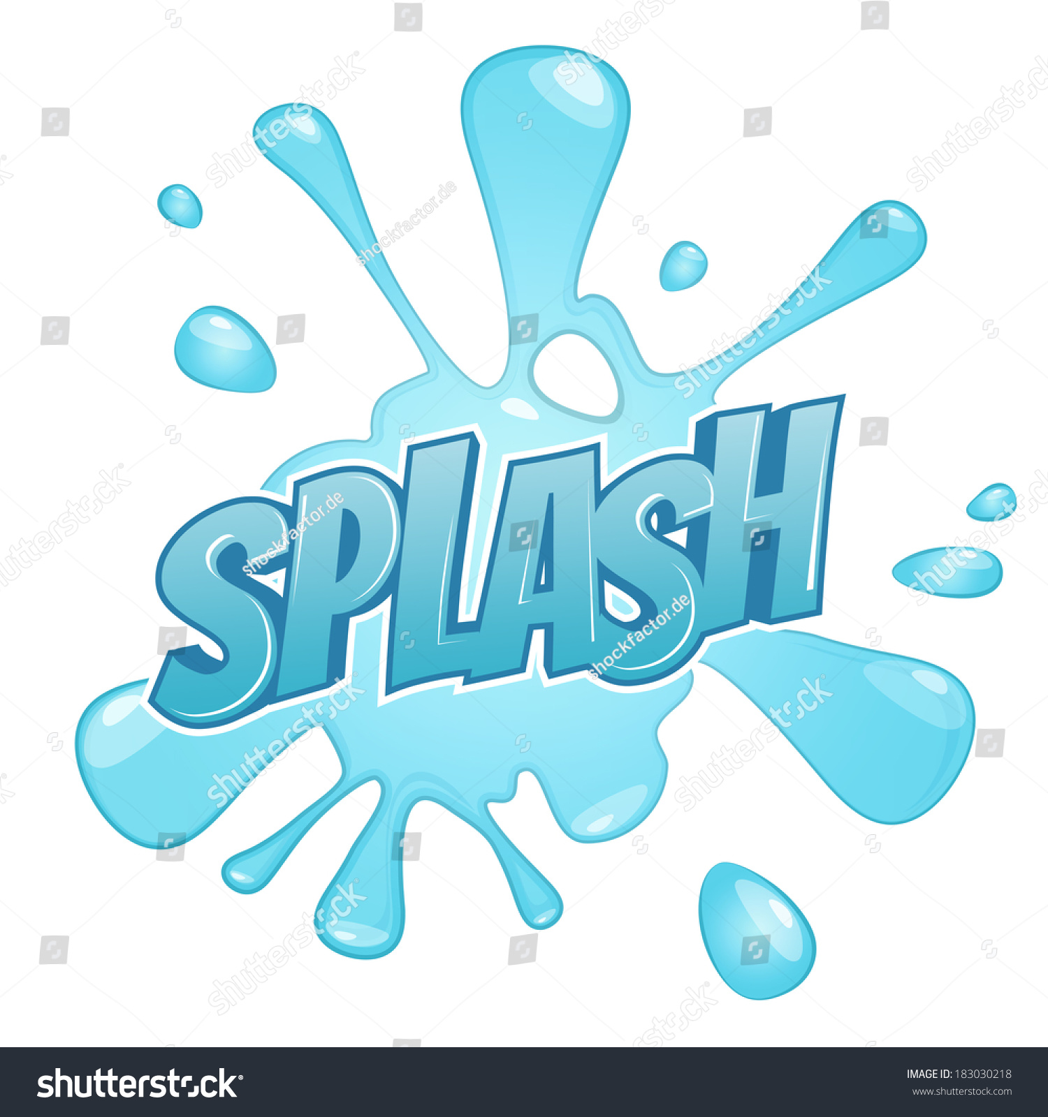 Funny Cartoon Splash Stock Vector (Royalty Free) 183030218