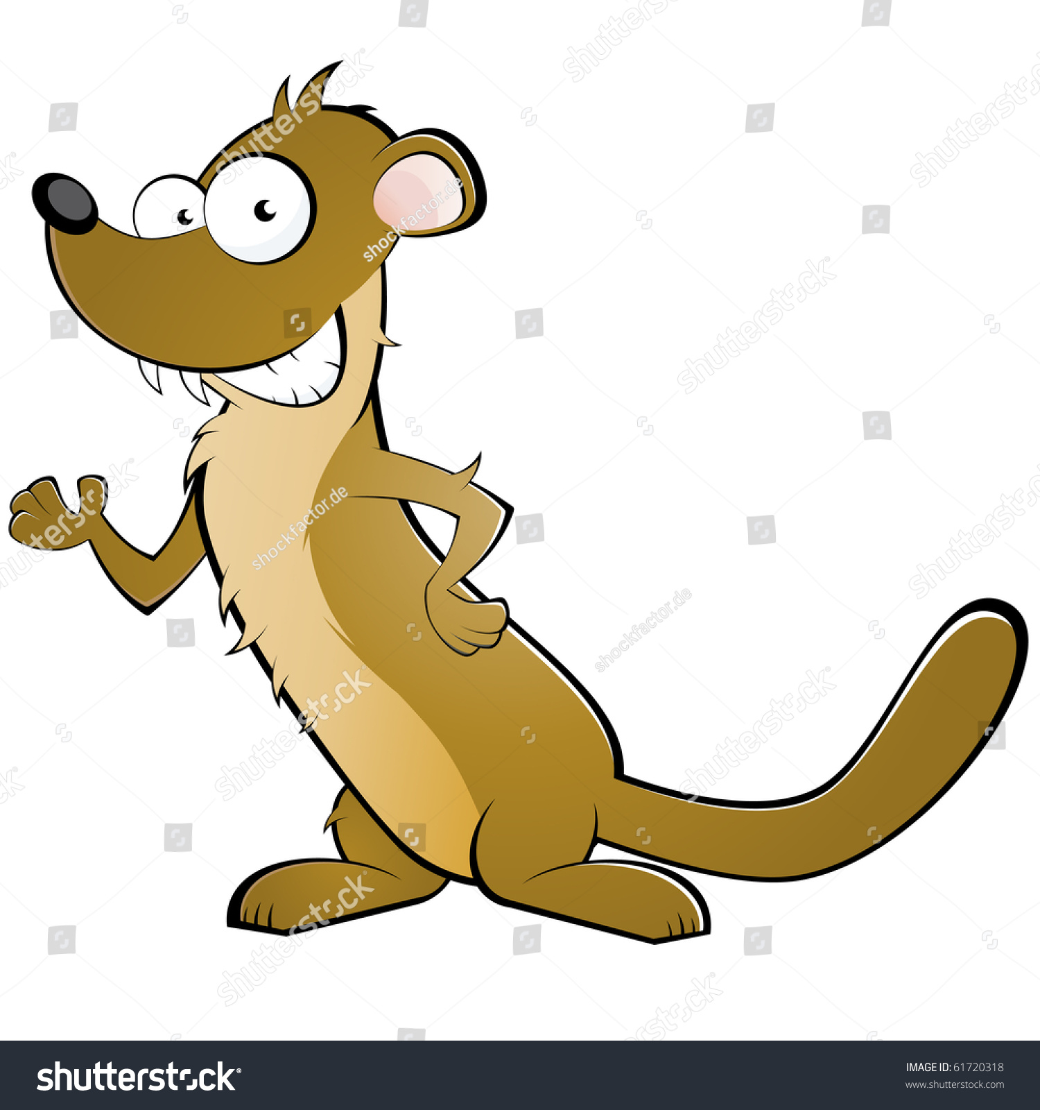 Funny Cartoon Weasel Stock Vector Illustration 61720318 : Shutterstock