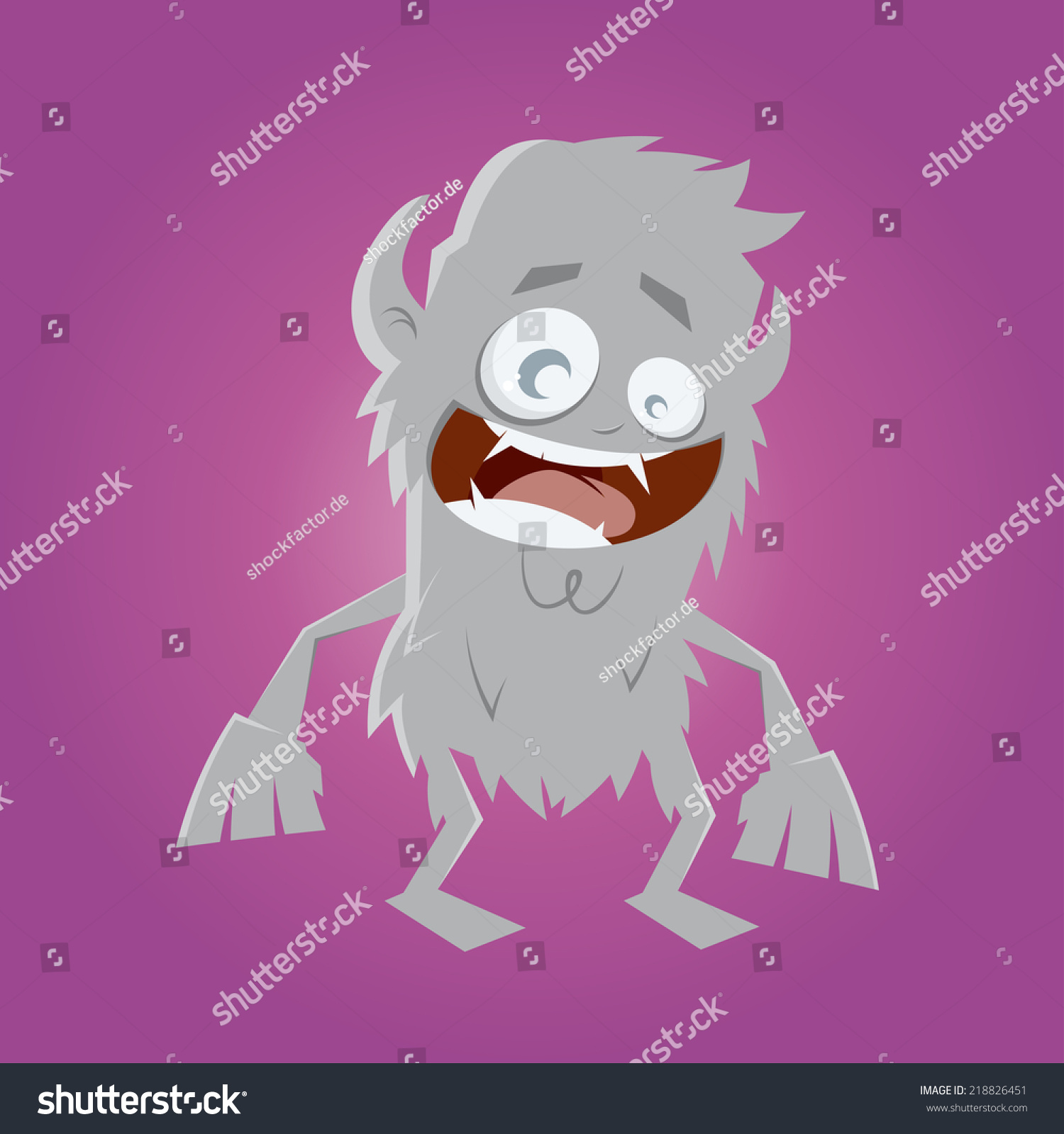 Funny Cartoon Werewolf Stock Vector (Royalty Free) 218826451 | Shutterstock