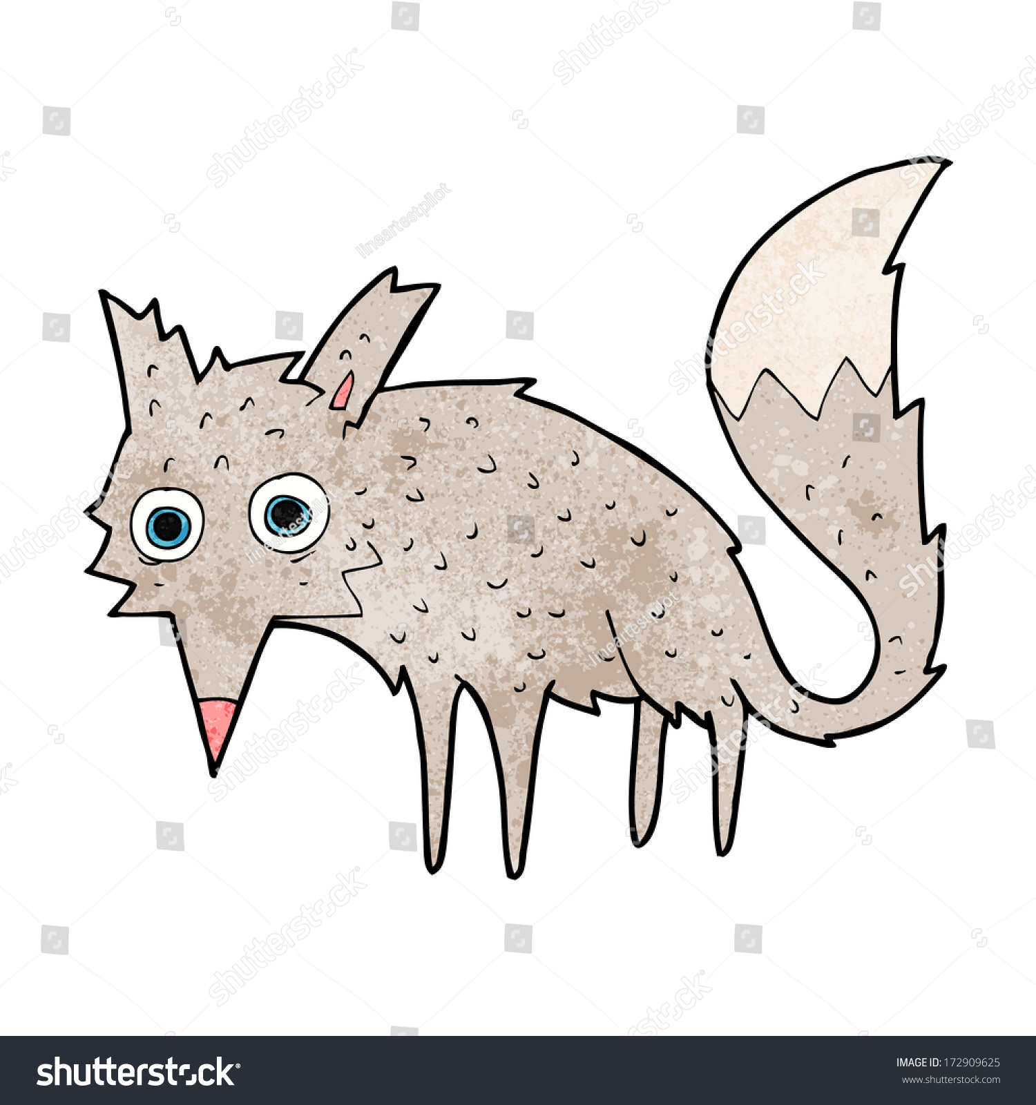 Funny Cartoon Wolf Stock Vector (Royalty Free) 172909625 | Shutterstock