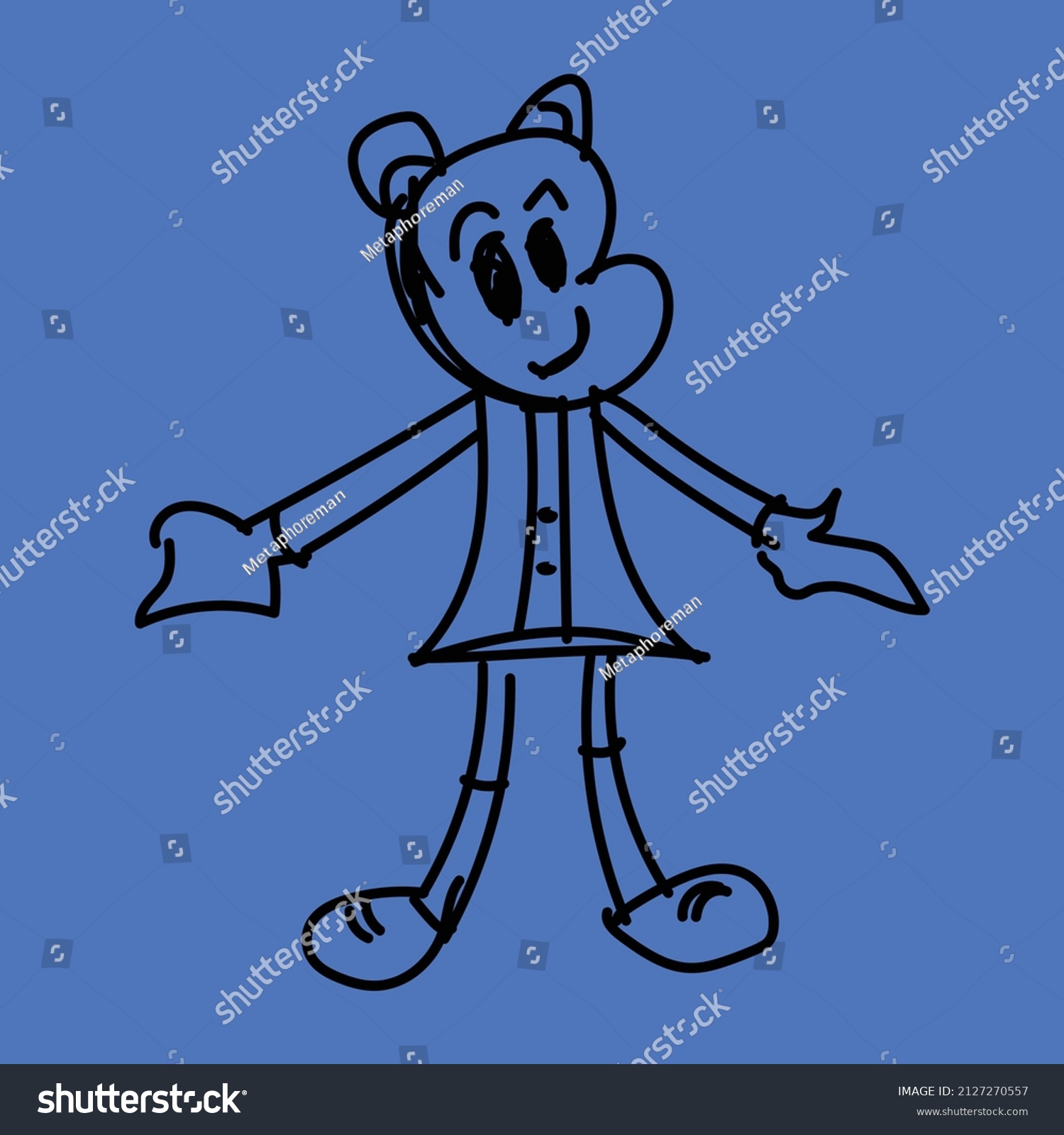 Gracioso vector de dibujo de caracteres.: vector de stock (libre de ...