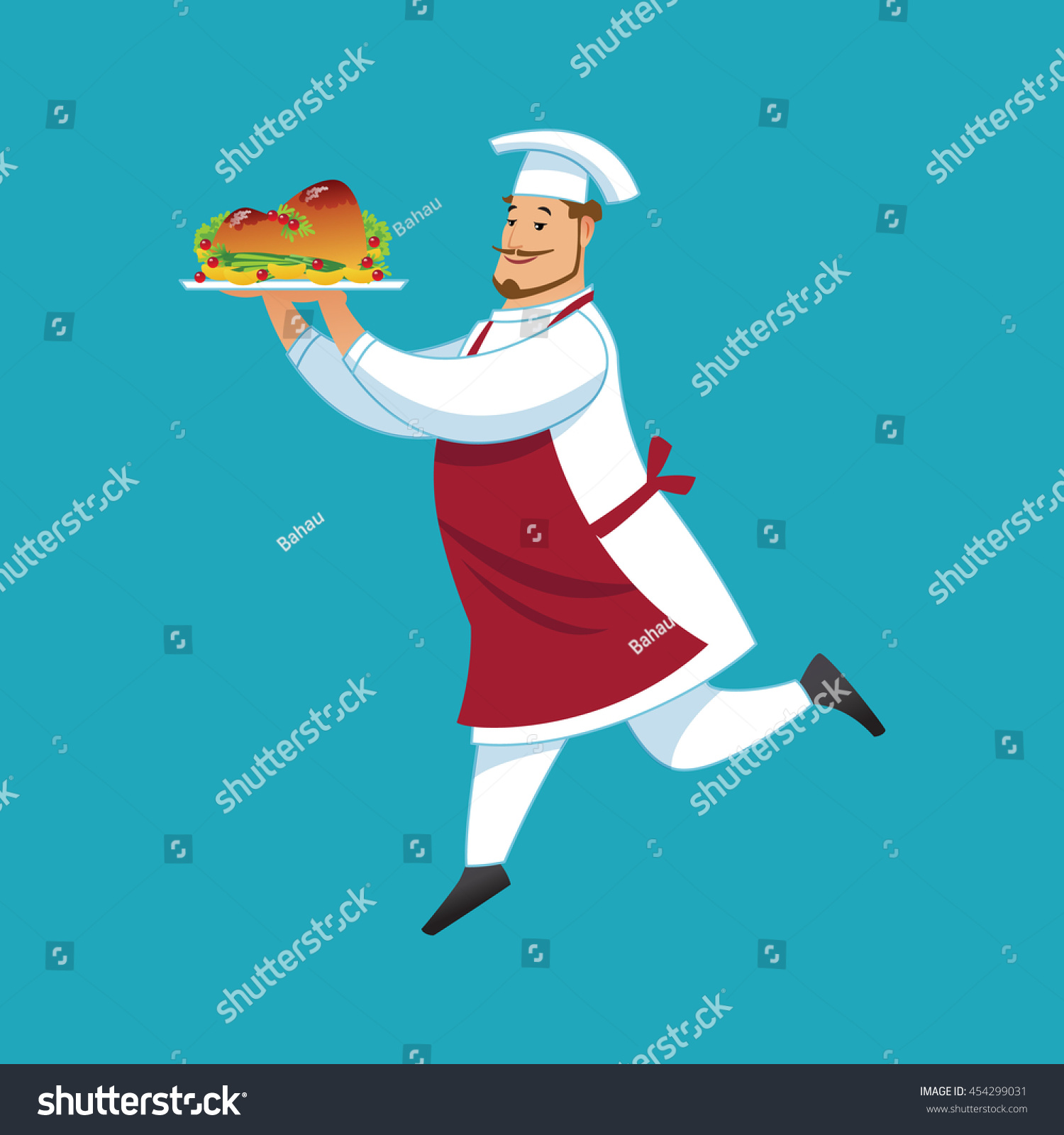Funny Chef Character Isolated Vector Illustration Stock Vector (Royalty ...