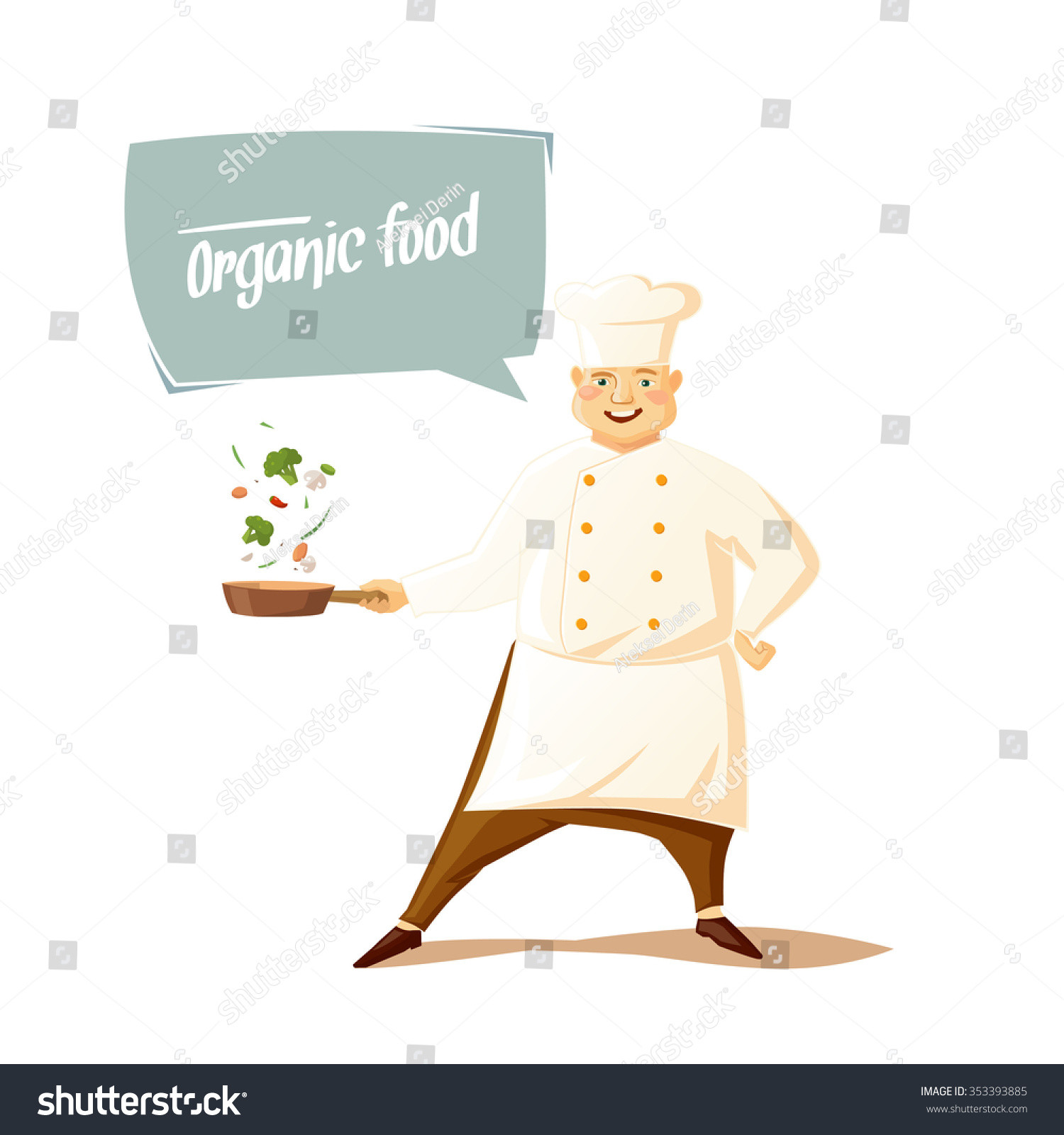 Funny Chef On White Background Vector Stock Vector (Royalty Free ...