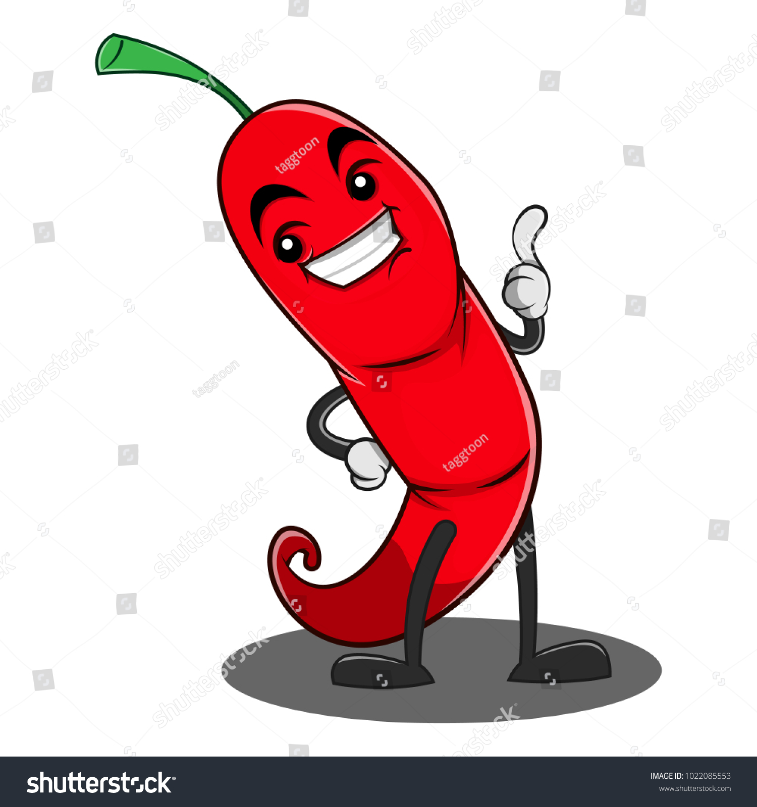 Funny Chili Characters Cartoon Vector Stock Vector (Royalty Free ...