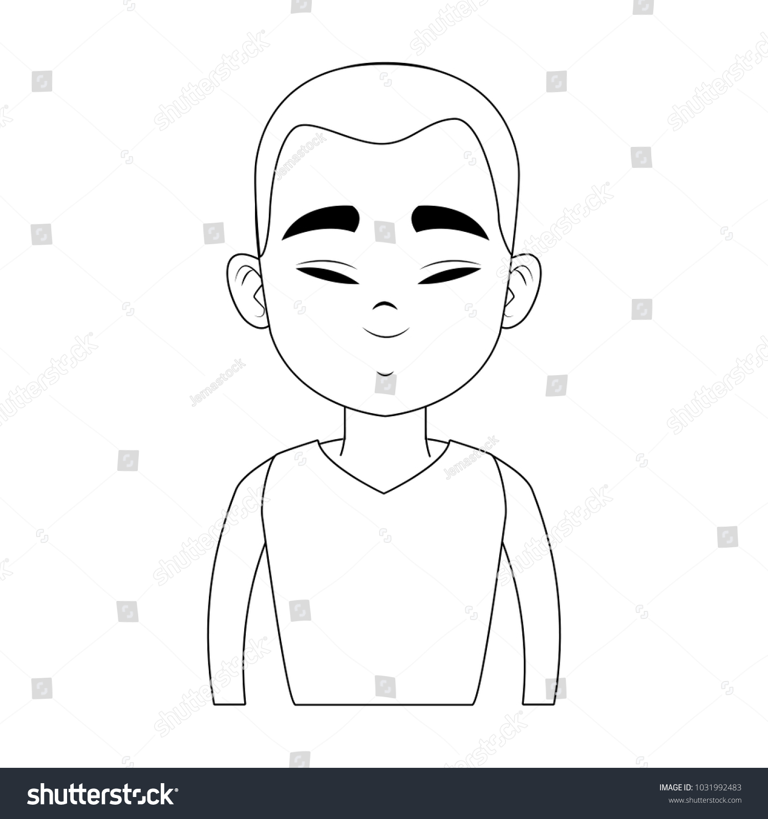 Funny Chinese Man Face: เวกเตอร์สต็อก (ปลอดค่าลิขสิทธิ์) 1031992483 ...
