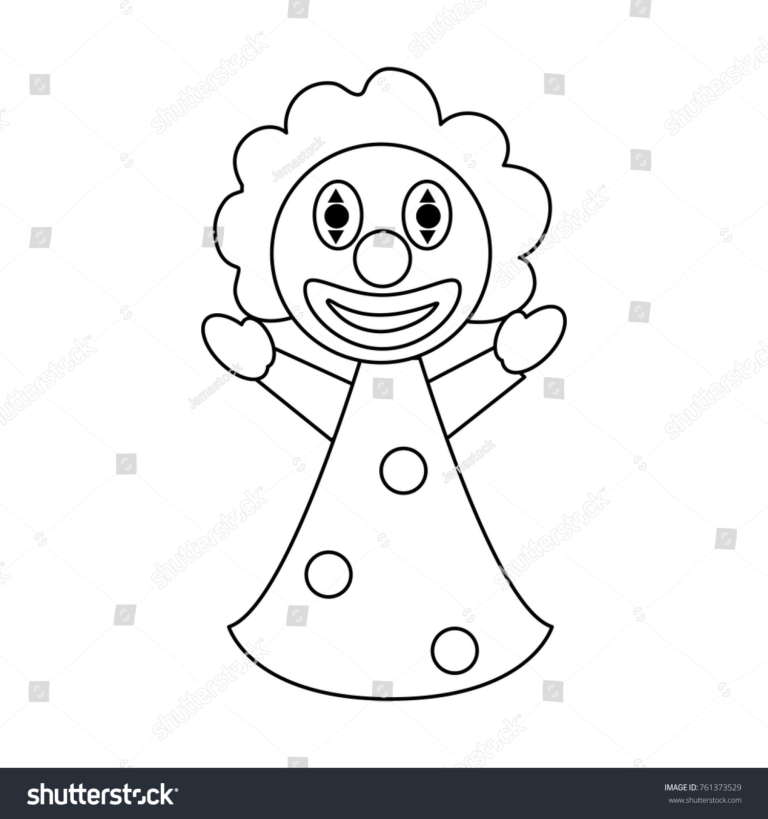 Funny Clown Puppet Stock Vector (Royalty Free) 761373529 | Shutterstock