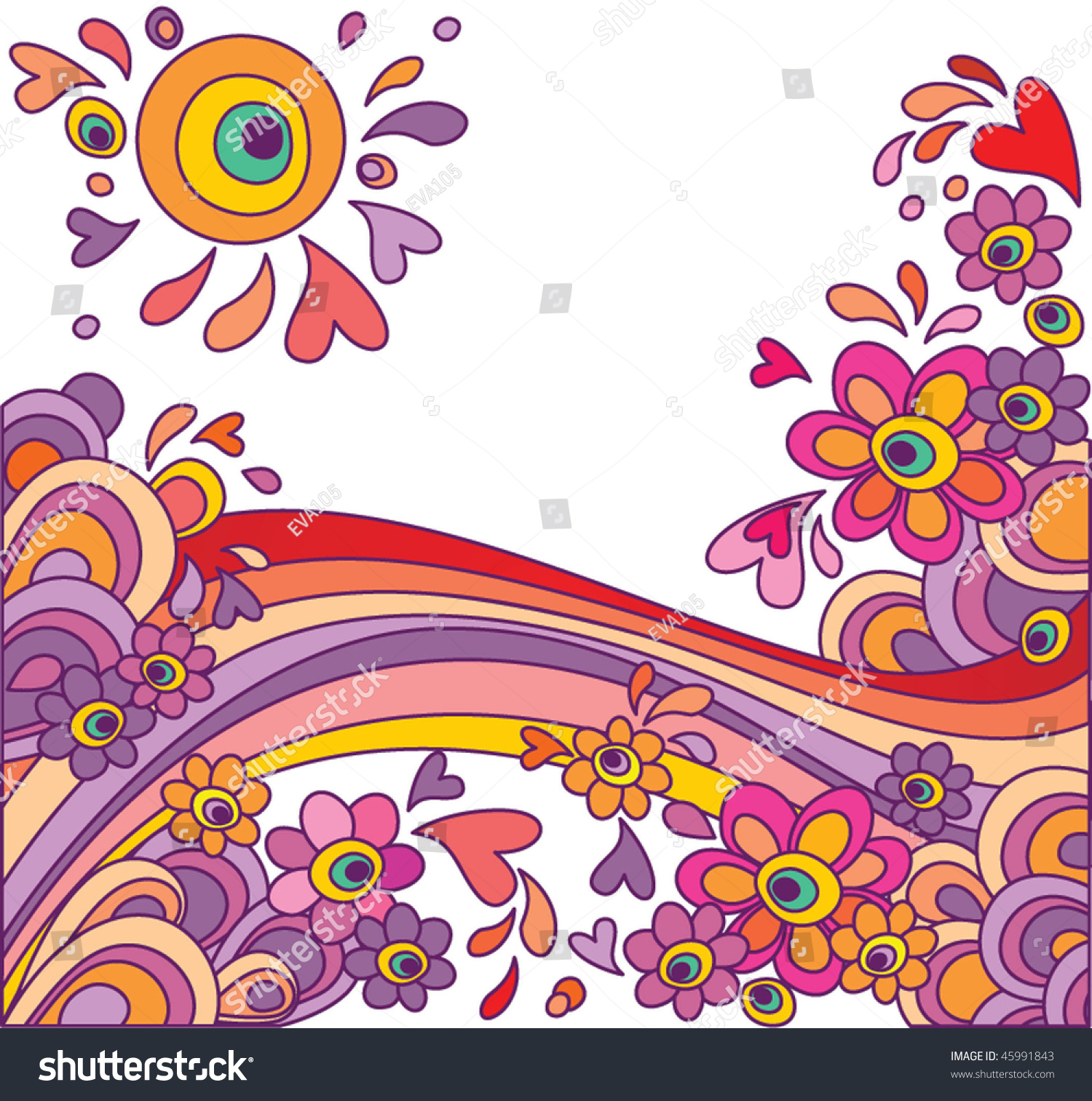Funny Colorful Background Stock Vector (Royalty Free) 45991843