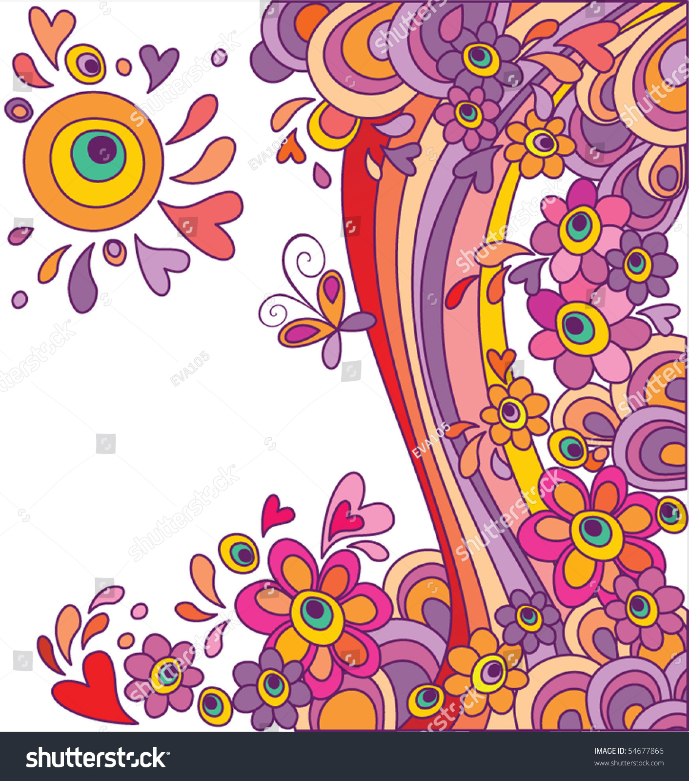 Funny Colorful Background Stock Vector (Royalty Free) 54677866