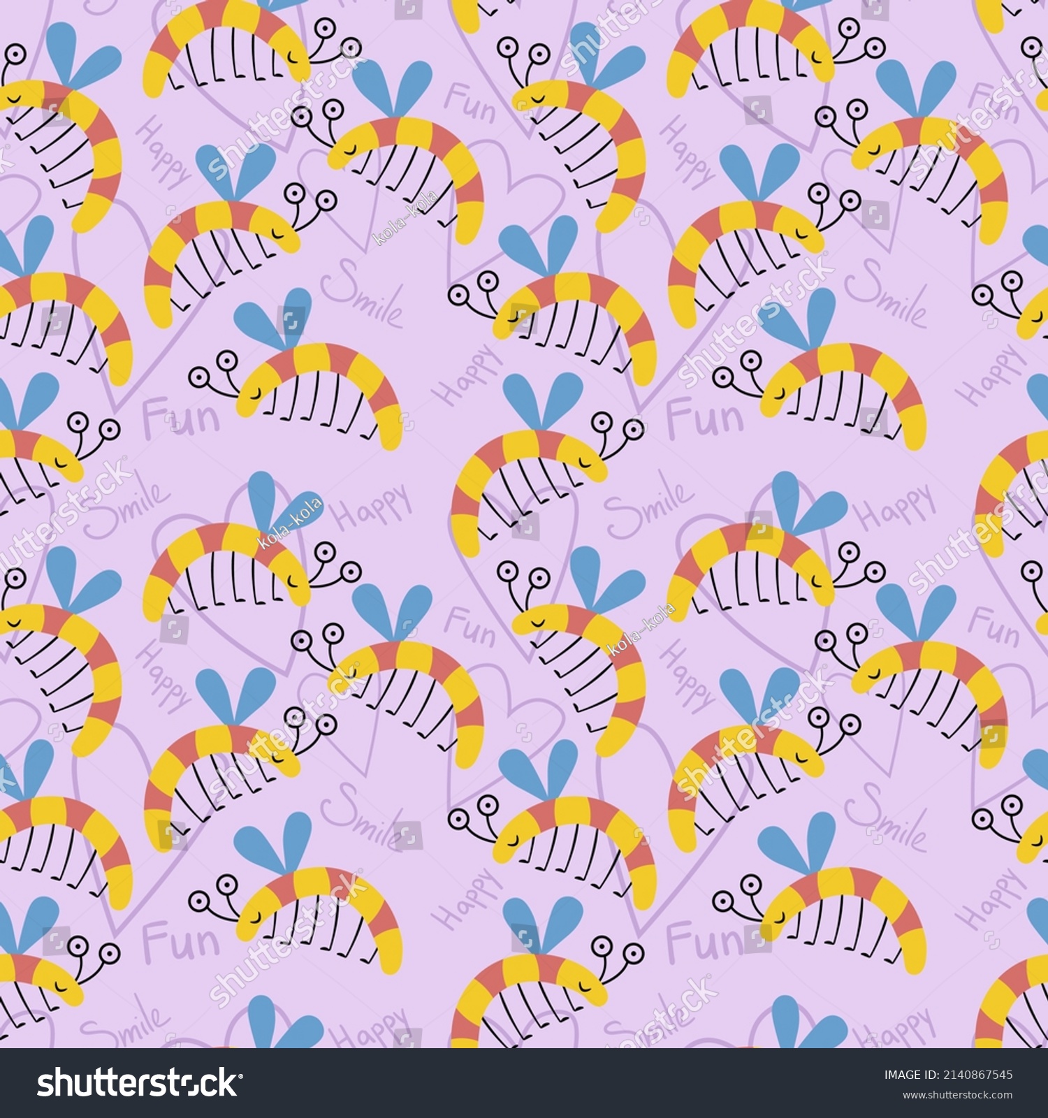 Funny Creatures Look Like Bugs Vector Stock Vector (Royalty Free ...