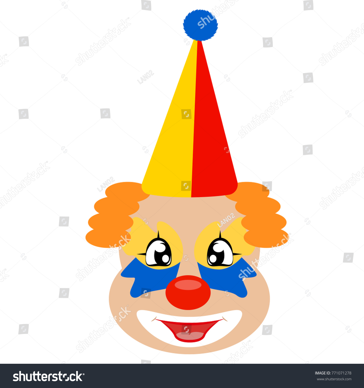 Funny Cute Clown Stock Vector (Royalty Free) 771071278 | Shutterstock