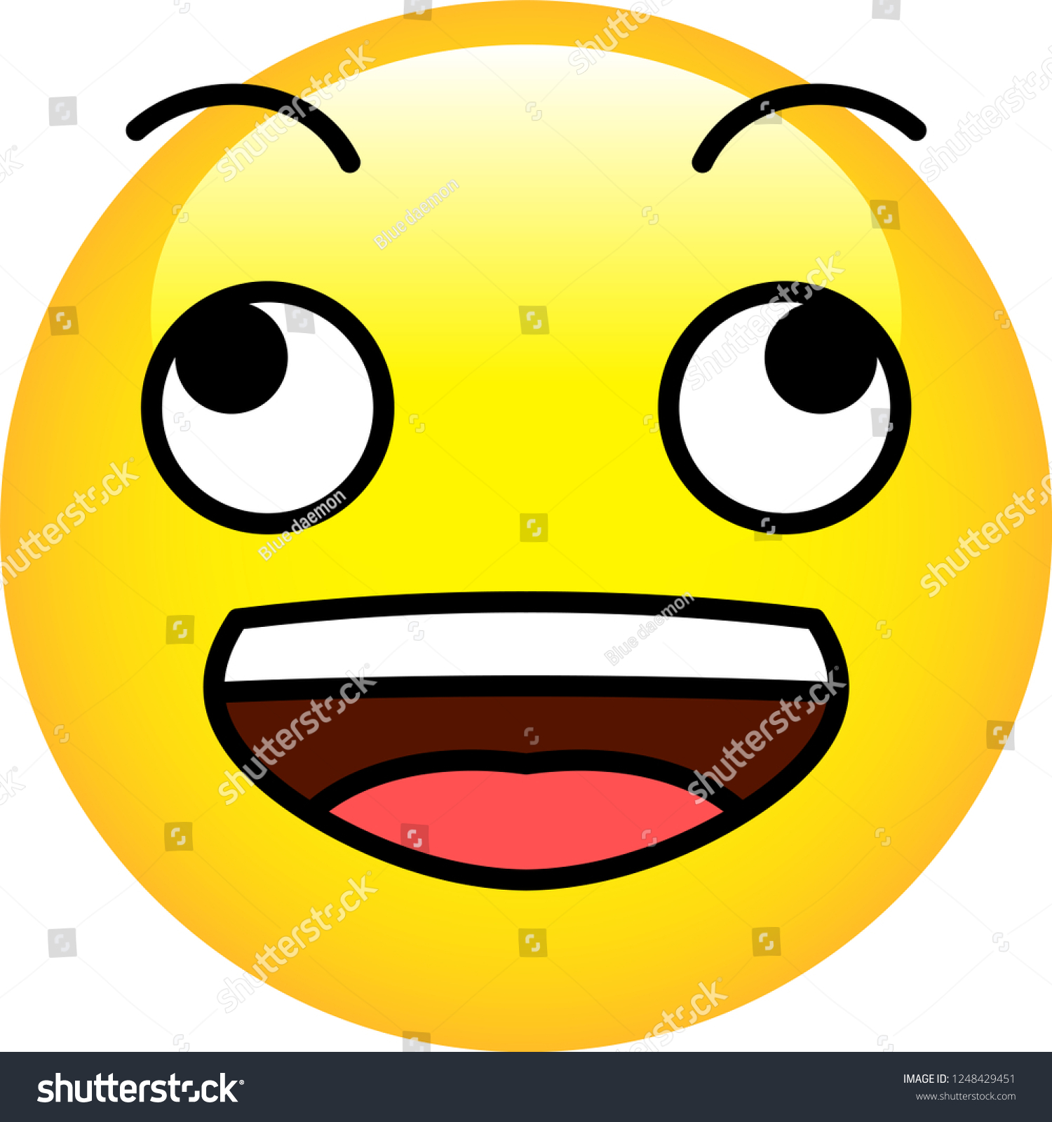 Funny Cute Emoticon Stock Vector (Royalty Free) 1248429451 | Shutterstock
