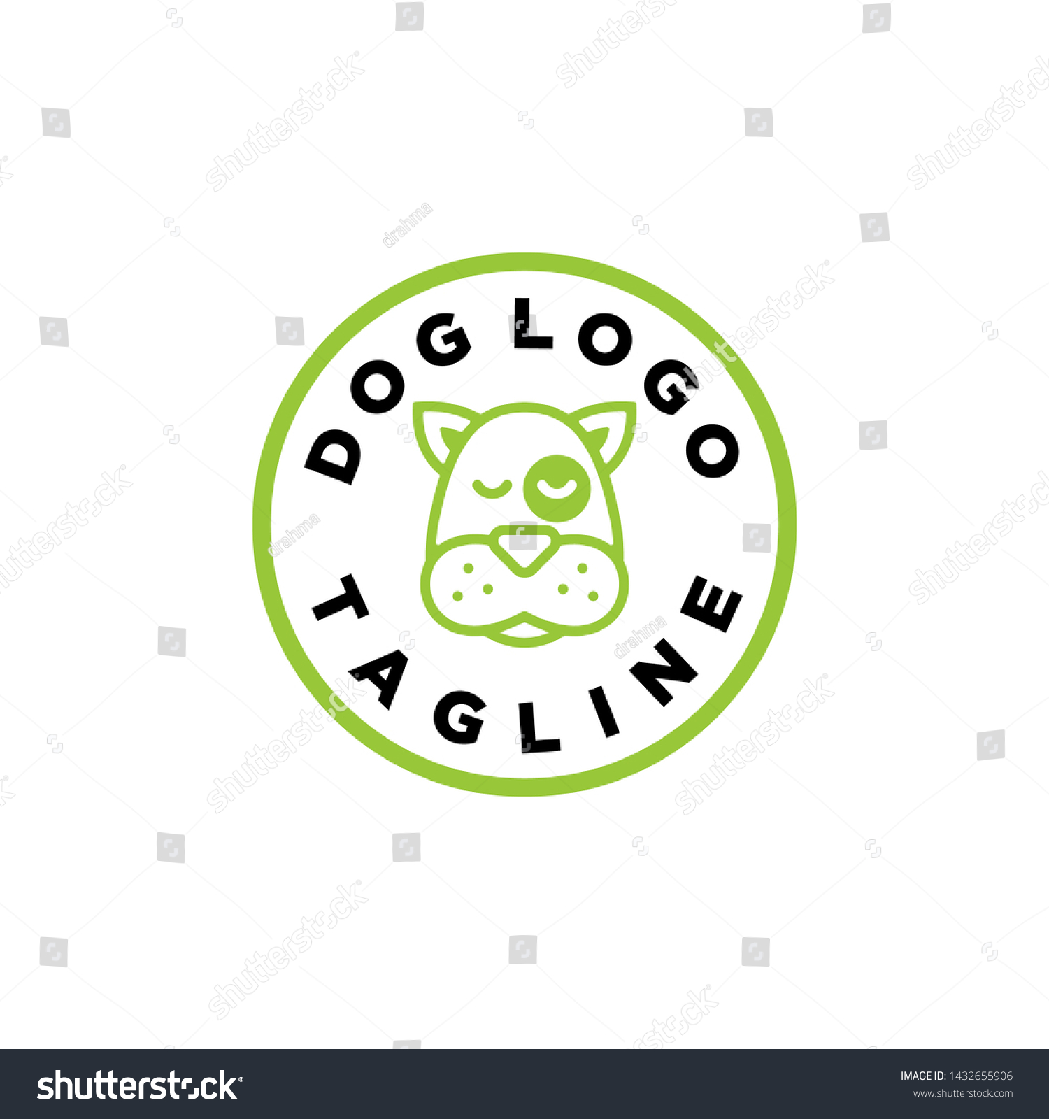 Funny Dog Logo Design Vector Stock Vector (Royalty Free) 1432655906